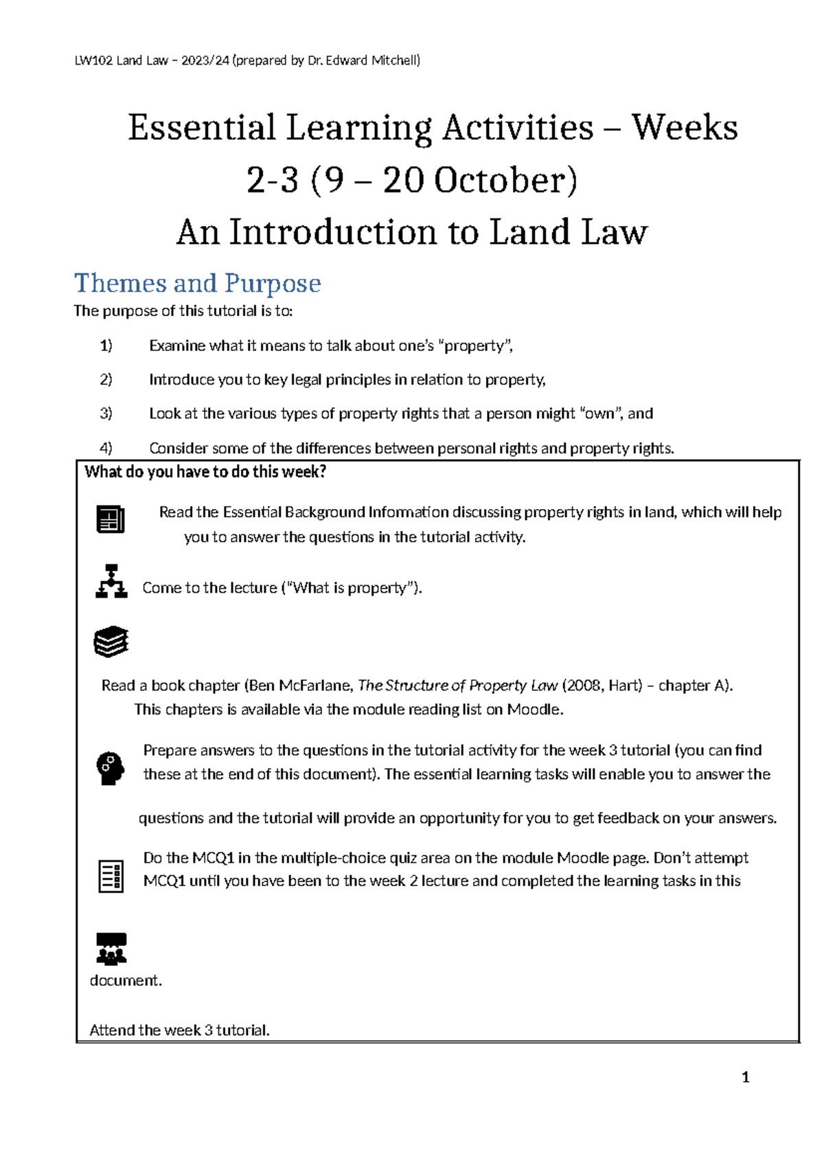 Weeks 2-3 Essential Learning Activities Document - Essential Learning ...
