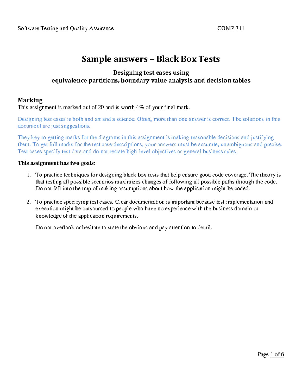 Test 2016, questions and answers - Software Testing and Quality ...