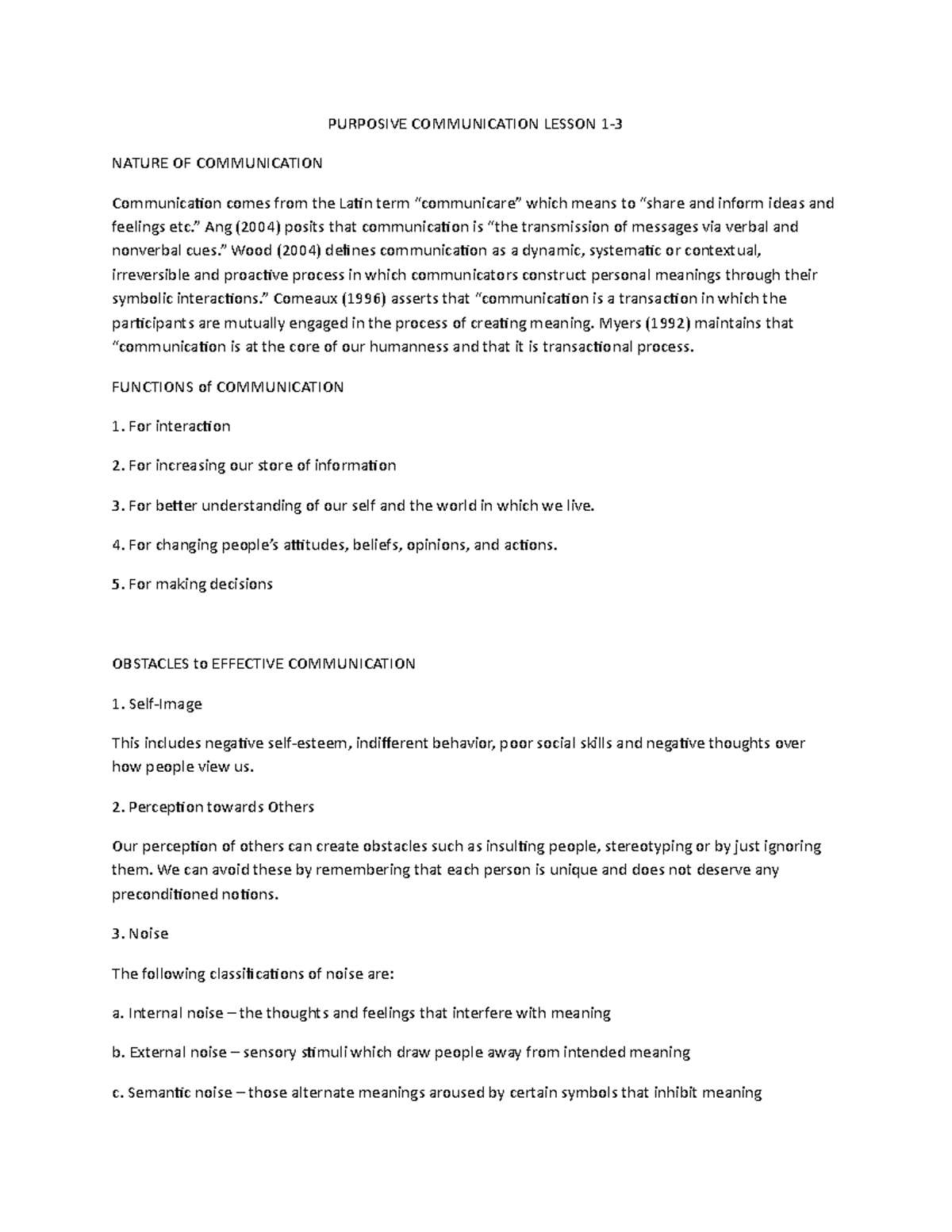 Purposive Communication Lesson 1-3 - PURPOSIVE COMMUNICATION LESSON 1 ...