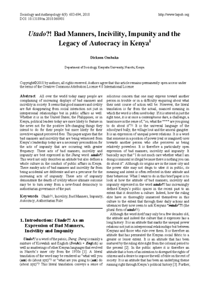 FORM D - FORM D GOVERNMENT OF KENYA __________________________ THE ...