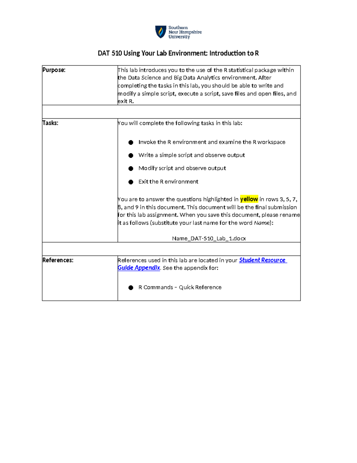 Michelle Espinal DAT 510 Lab 1 - DAT 510 Using Your Lab Environment ...