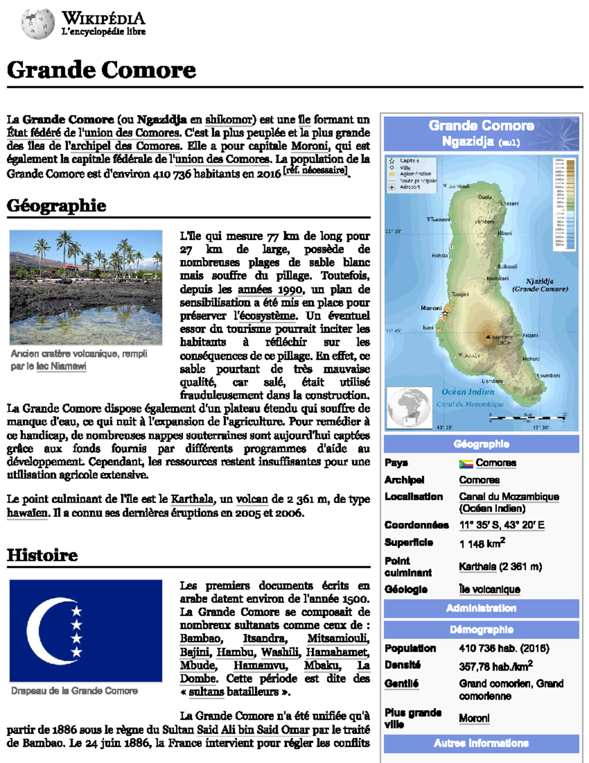 Comores - GEO1511 - Studocu