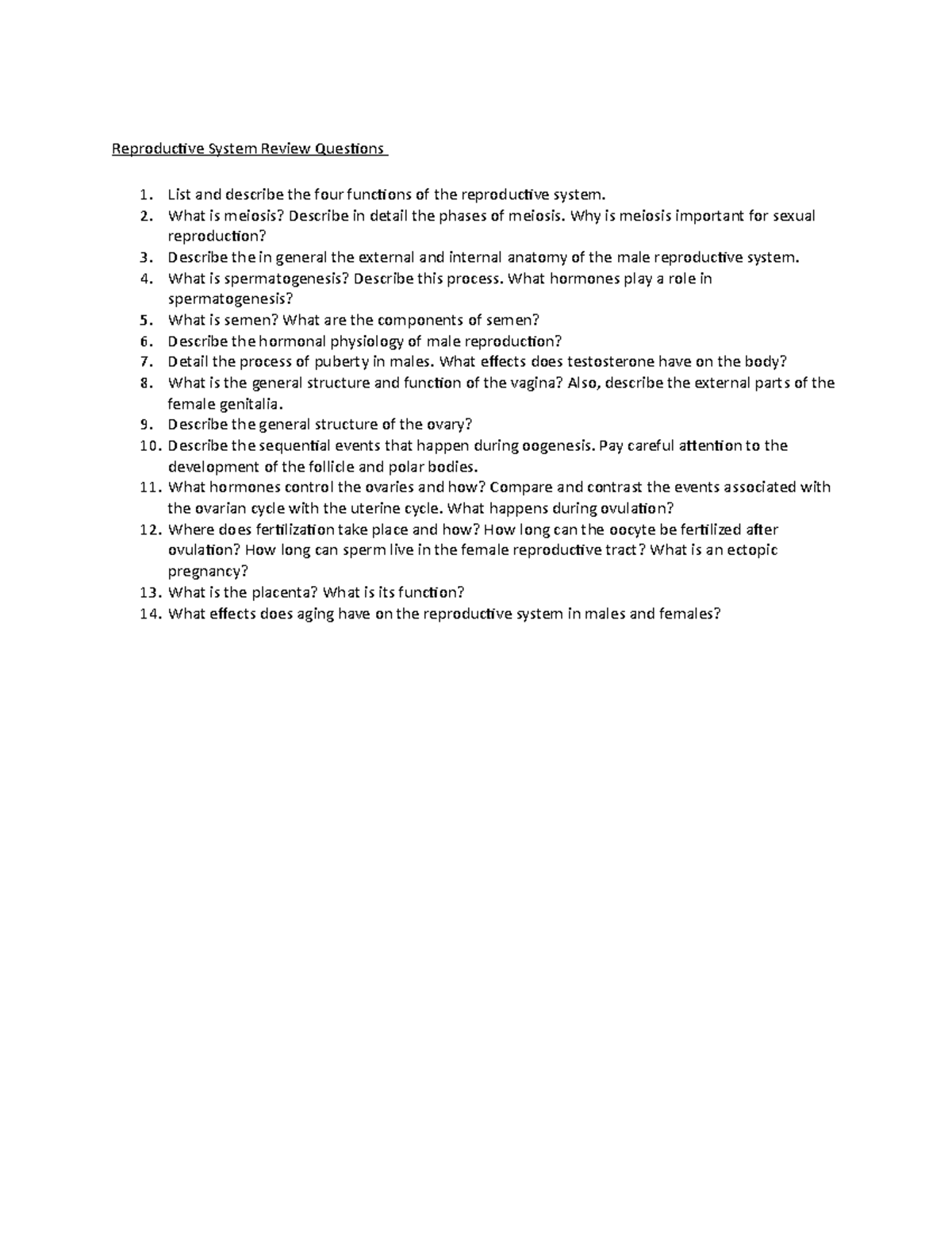 1120 Reproductive System Review Questions - Reproductive System Review ...