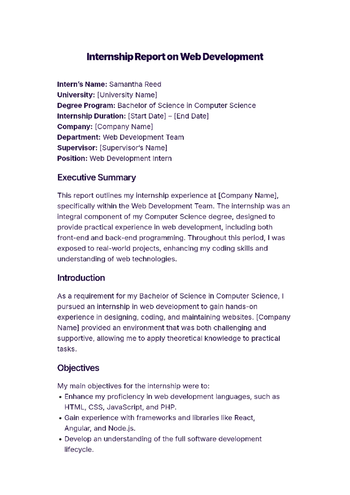 File 1724819178705 - Internship report on web development - Internship Report on Web Development ...