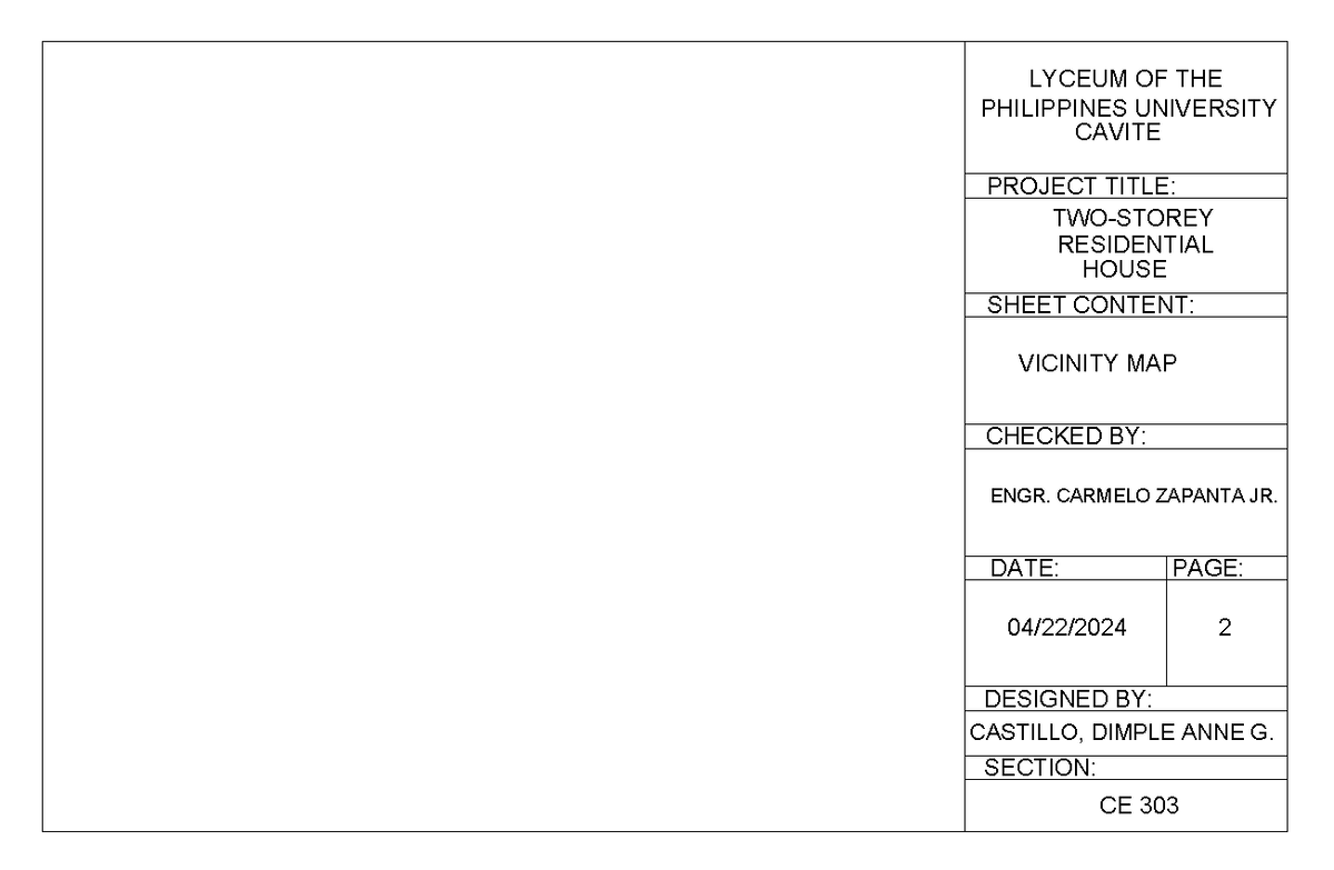 Vicinity MAP Dimples - CAD MAP - Civil eng - VICINITY MAP PROJECT TITLE ...