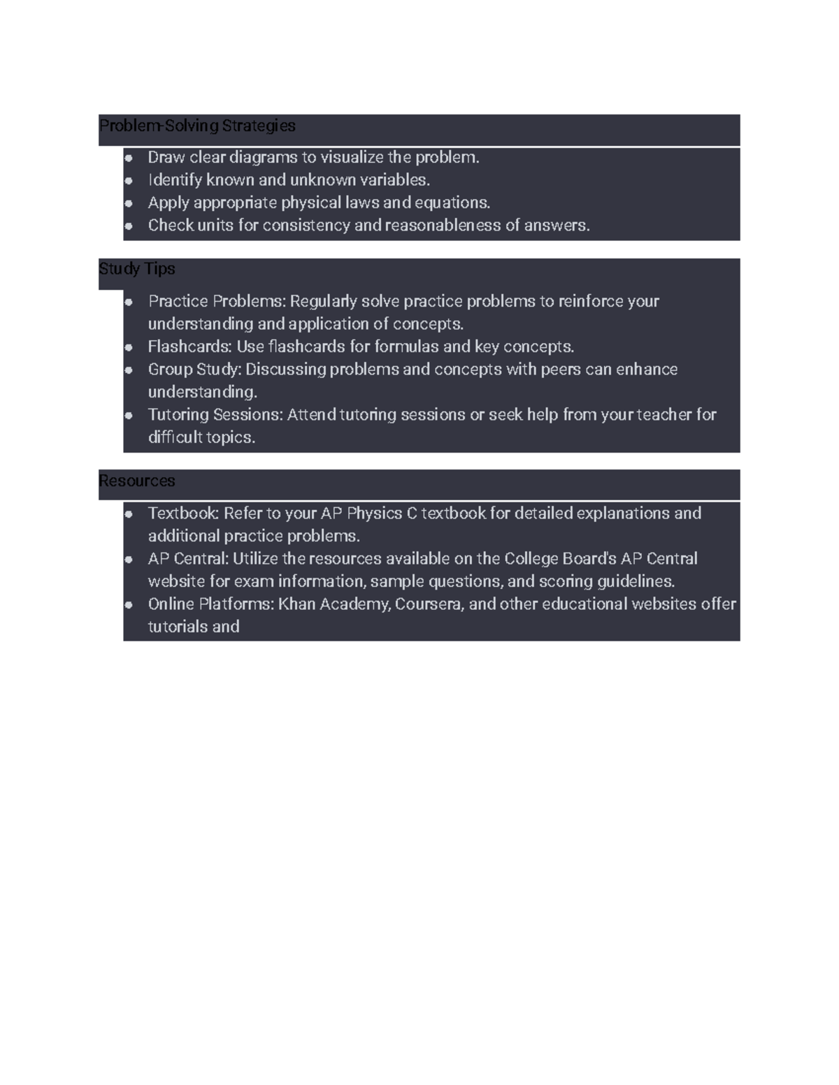 Unit 8 review - My notes that I took for the unit - Problem-Solving ...