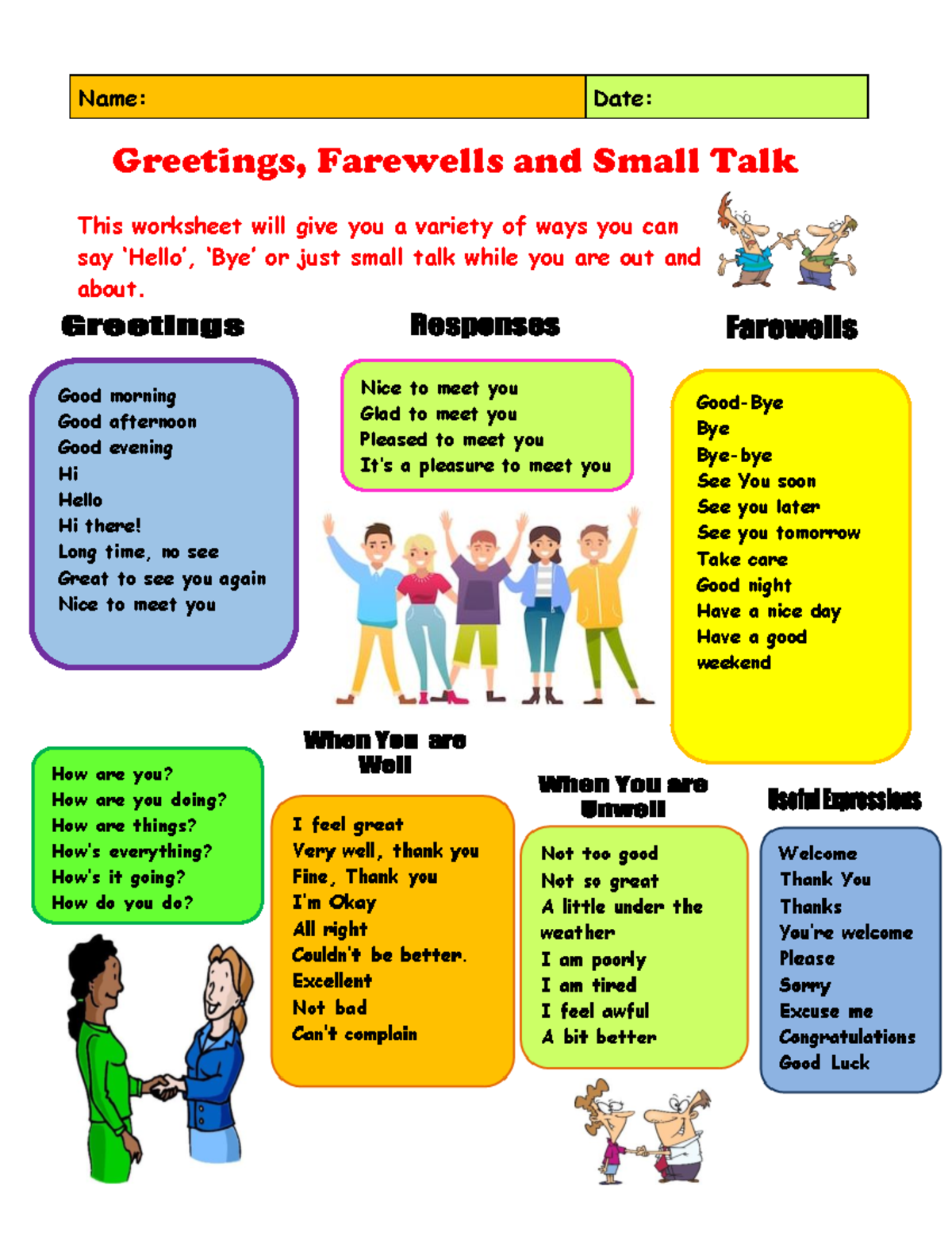 Greetings farewells Apuntes De Practicas Greetings Farewells And