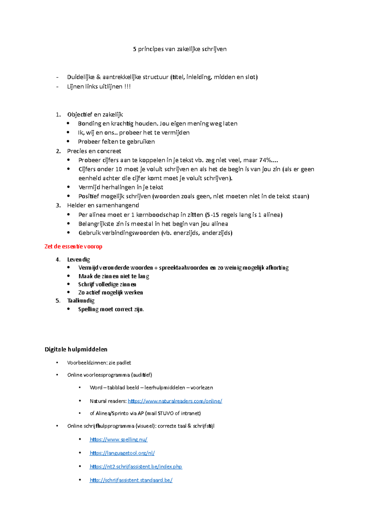 Zakelijk schrijven - 5 principes van zakelijke schrijven - Duidelijke ...