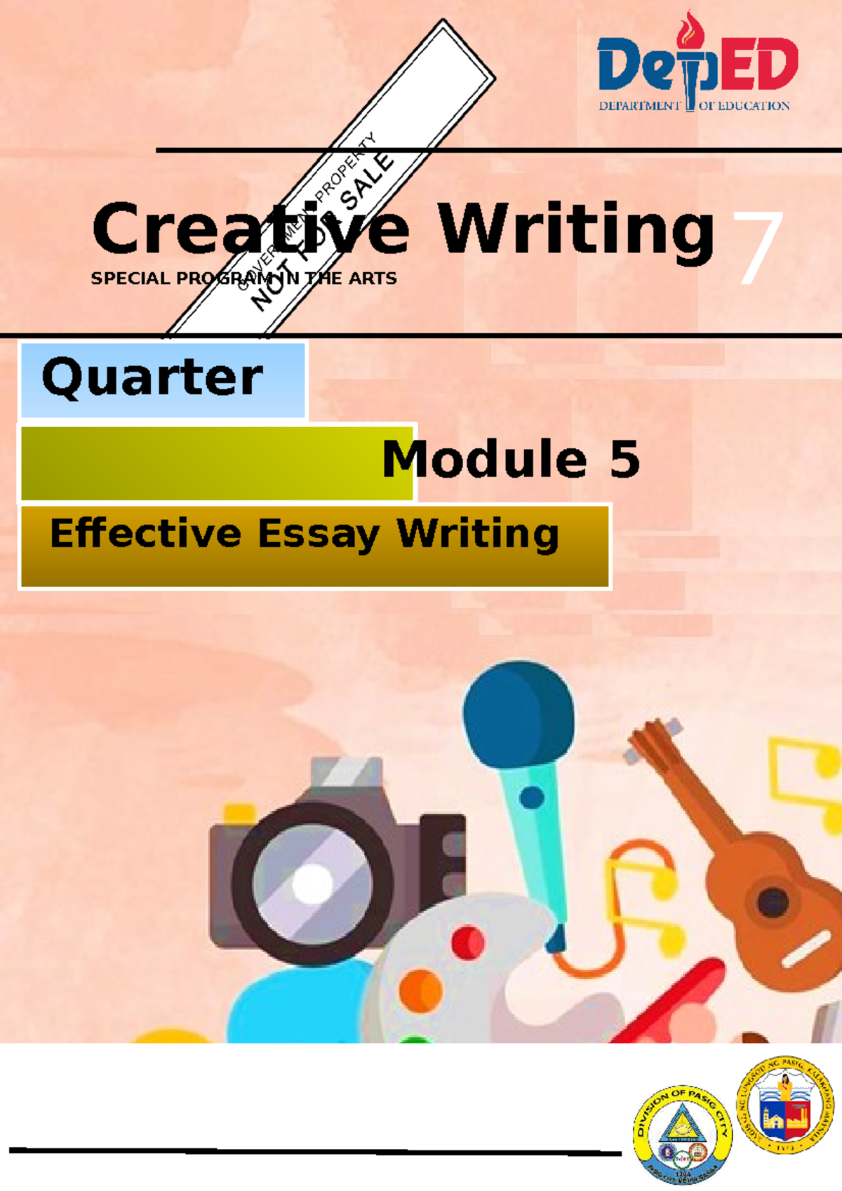 CW Grade 7 Module 5 1 - accountancy - 7 Creative Writing SPECIAL PROGRAM IN THE ARTS Quarter 1 ...