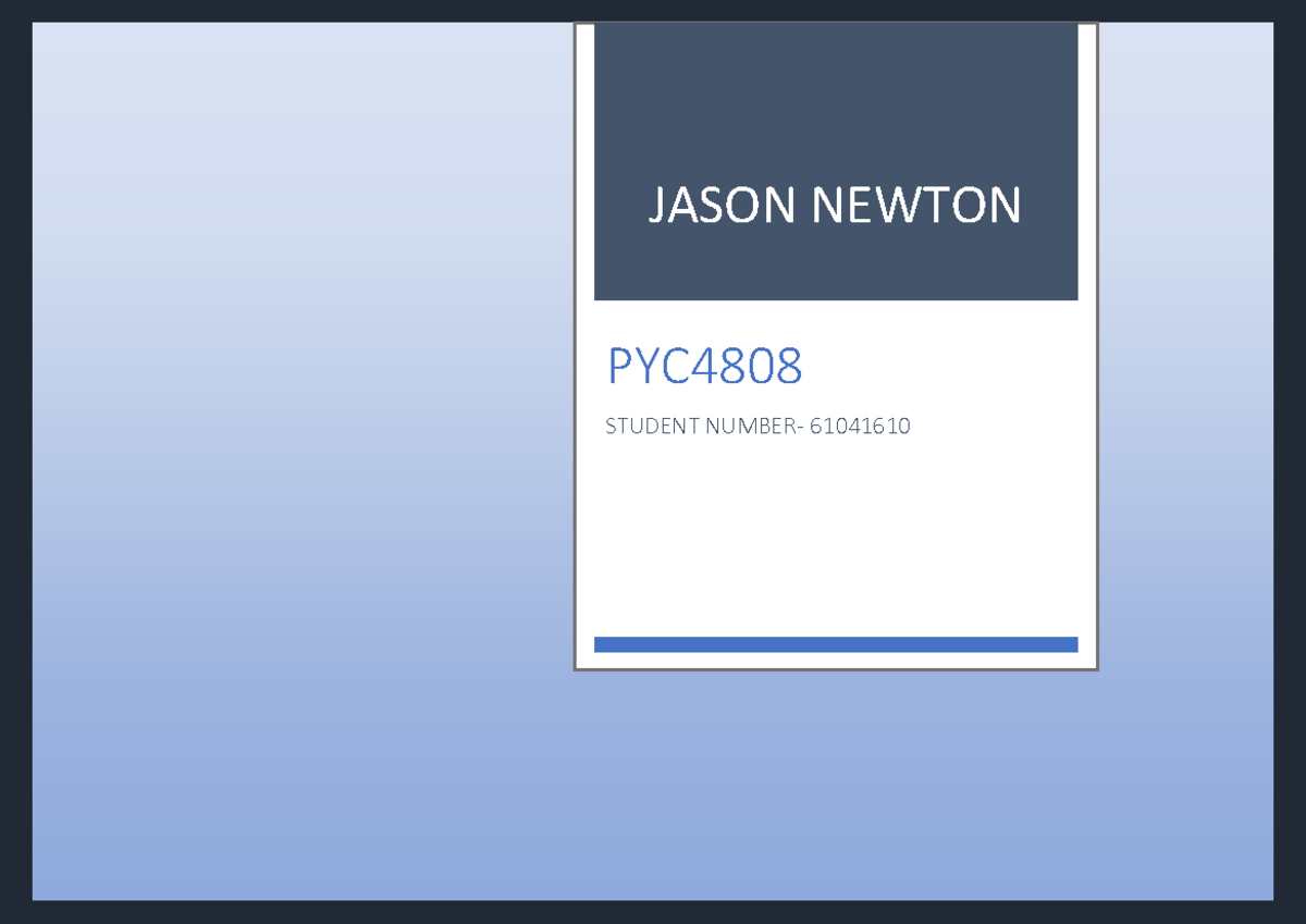 Assignment 1- Poster Final - JASON NEWTON PYC STUDENT NUMBER- 61041610 ...