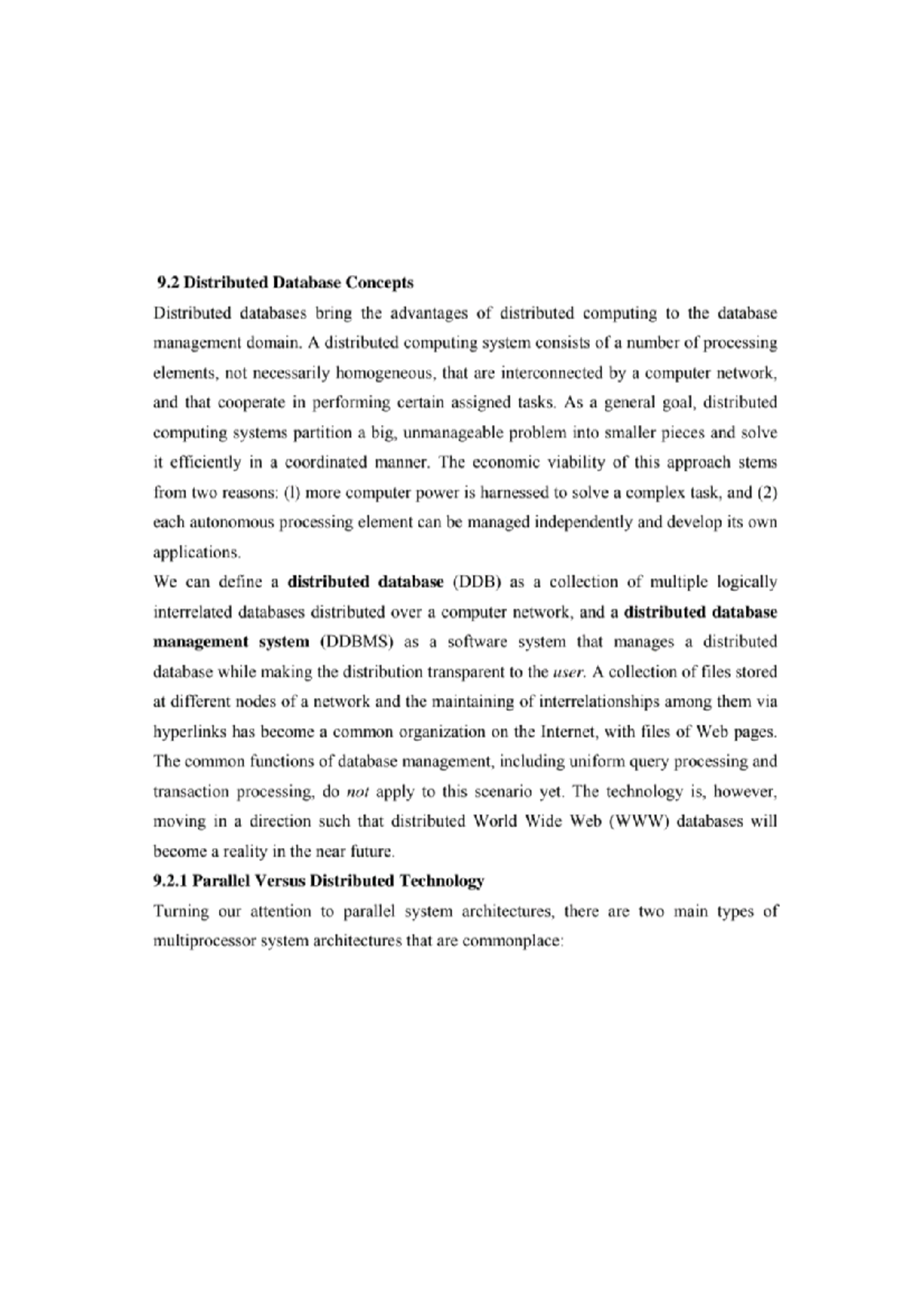 Distributed Database Concept Database Management System Concepts And