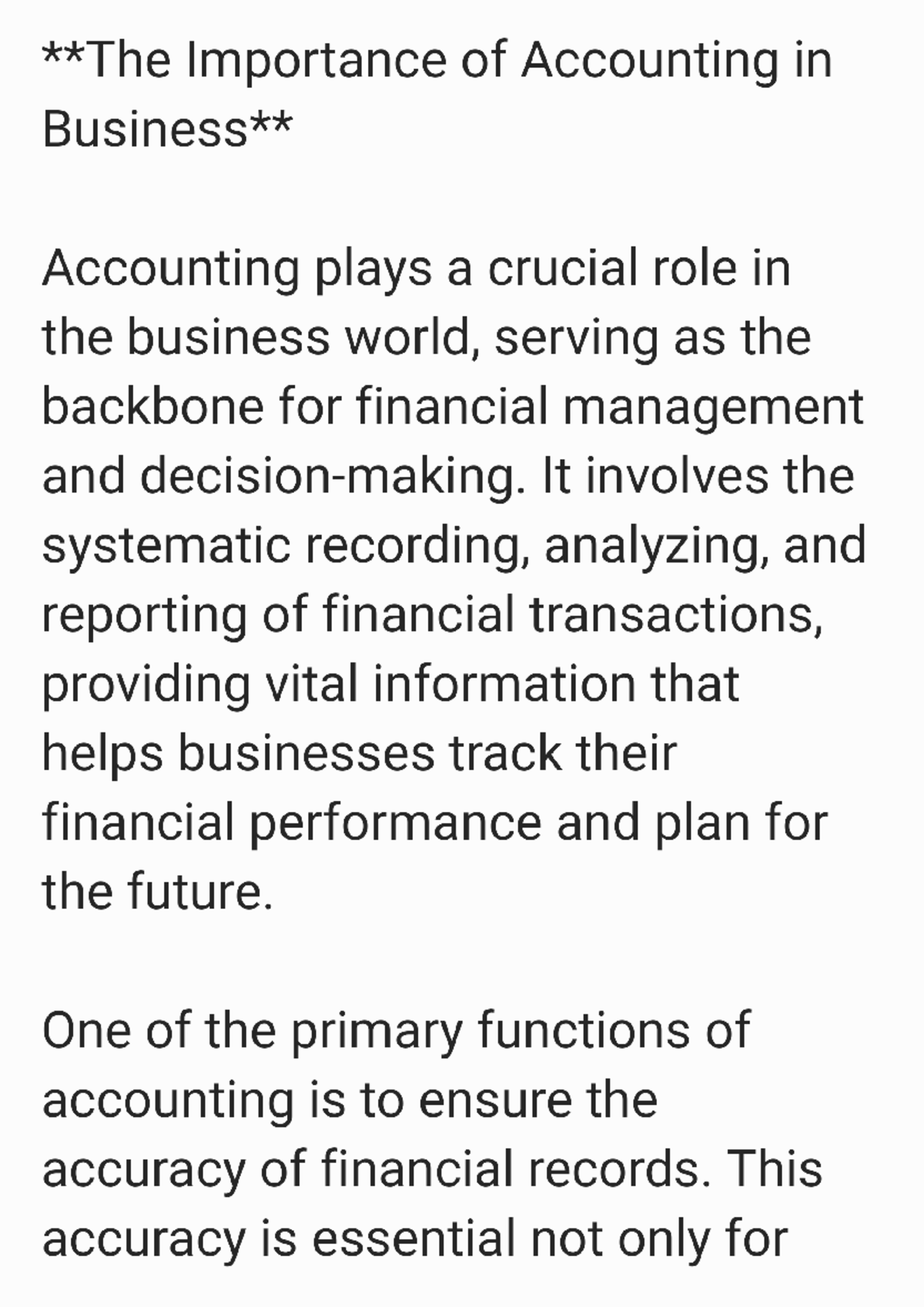All about Accounting - The Importance of Accounting in Accounting plays ...