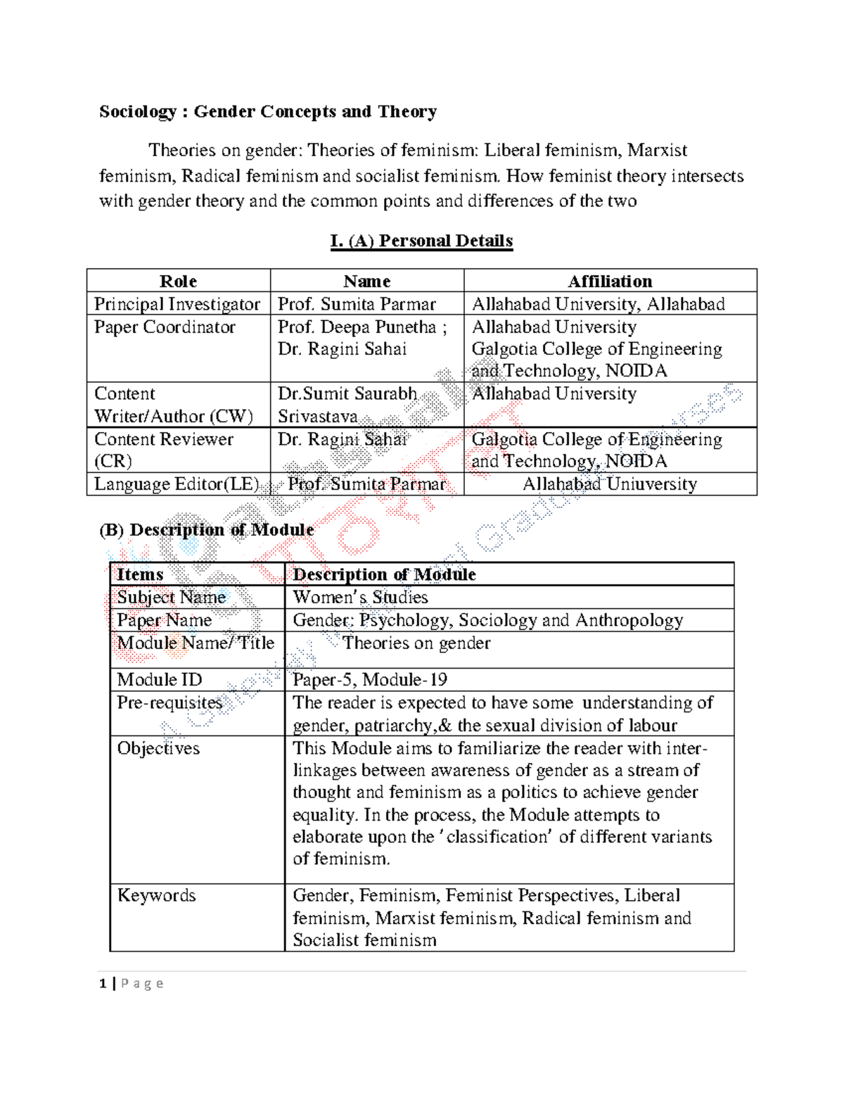 Gender concepts and theory - Sociology : Gender Concepts and Theory ...