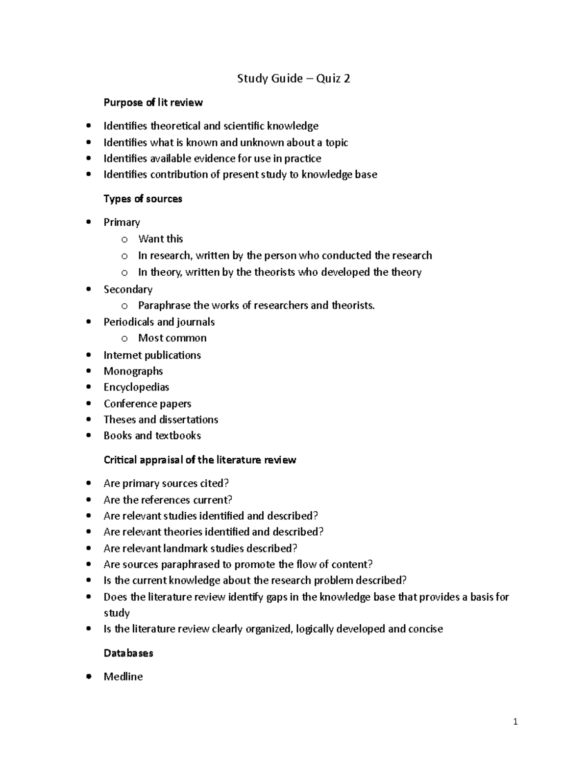 10:9:19 Study Guide 2 - Lecture notes Exam 2 - Study Guide – Quiz 2 ...