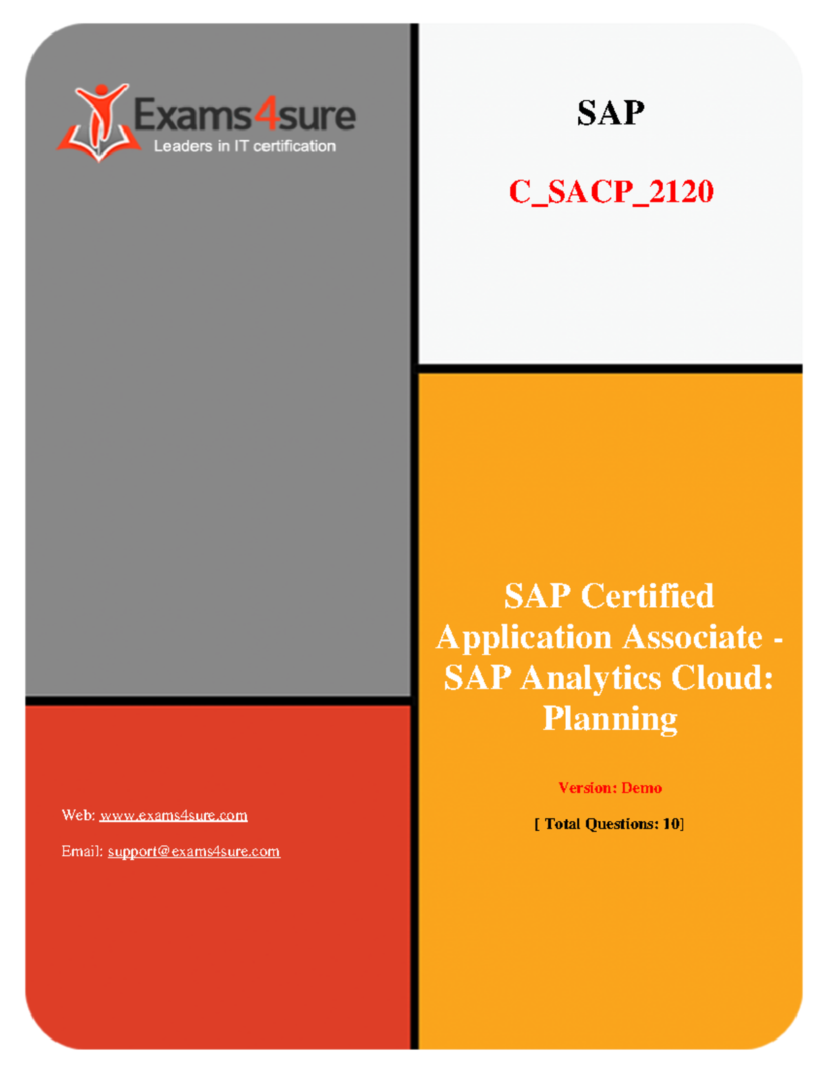SAP-C SACP 2120 - SAP Certified Application Associate - SAP Analytics ...