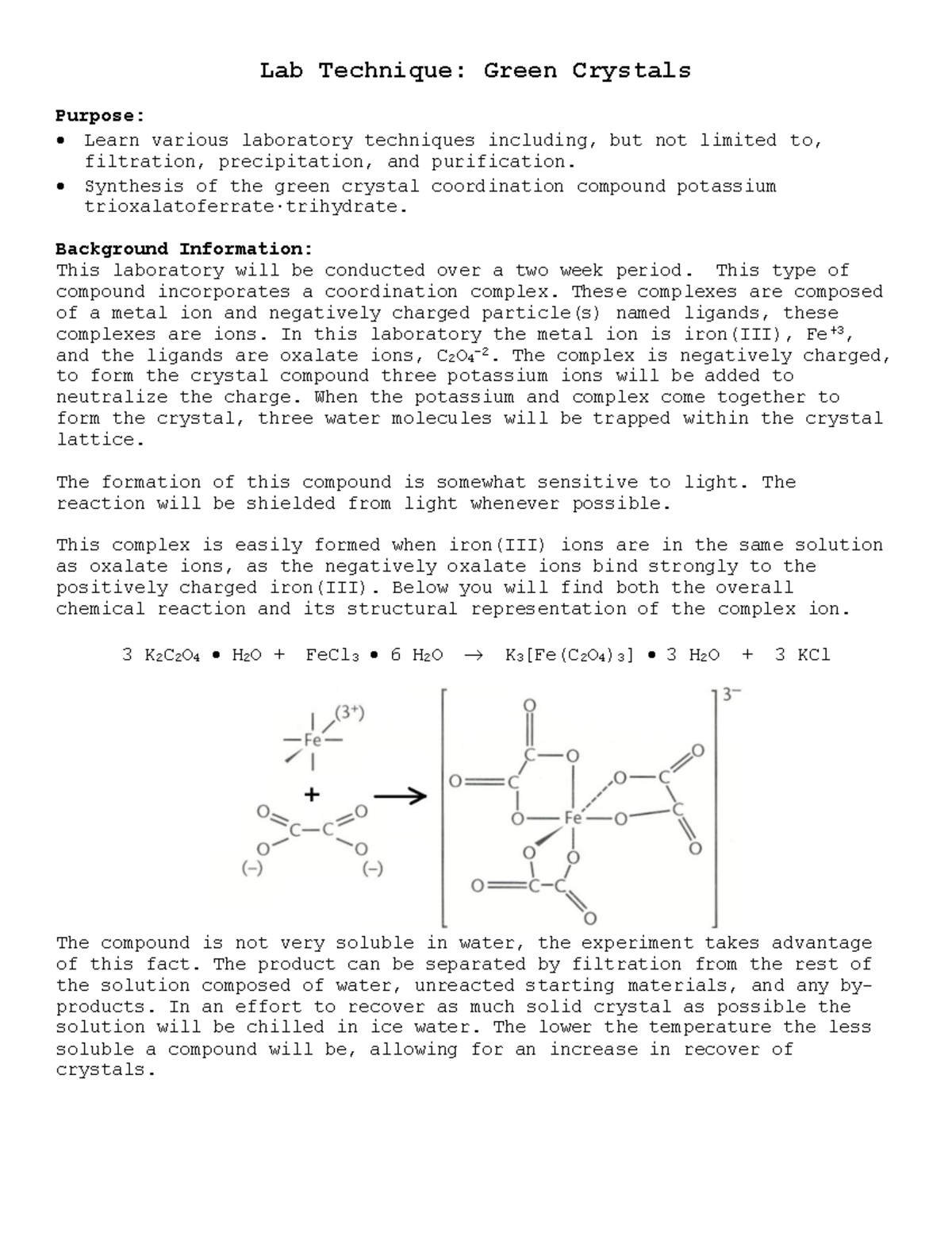 Lab Technique Green Crystals rev2 - Lab Technique: Green Crystals ...