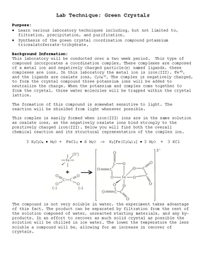Lab Decompostion rev3 - lab - LAB: PERCENT OF OXYGEN IN KClO 3 ...
