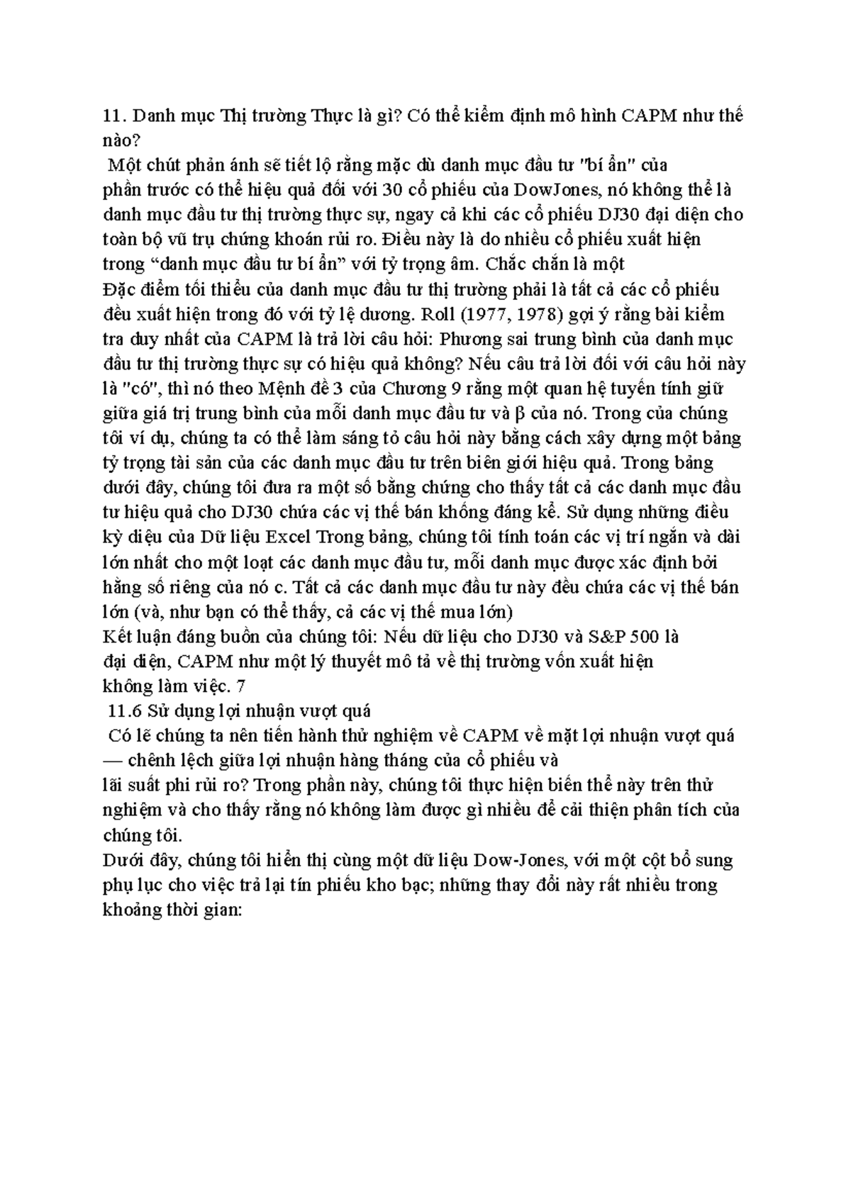 C11 - c11 - Danh mục Thị trường Thực là gì? Có thể kiểm định mô hình CAPM như thế nào? Một chút ...