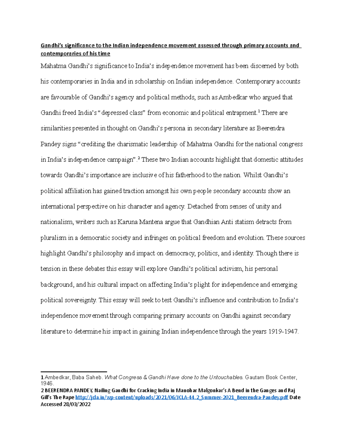 Gandhi’s significance to the Indian independence movement assessed ...