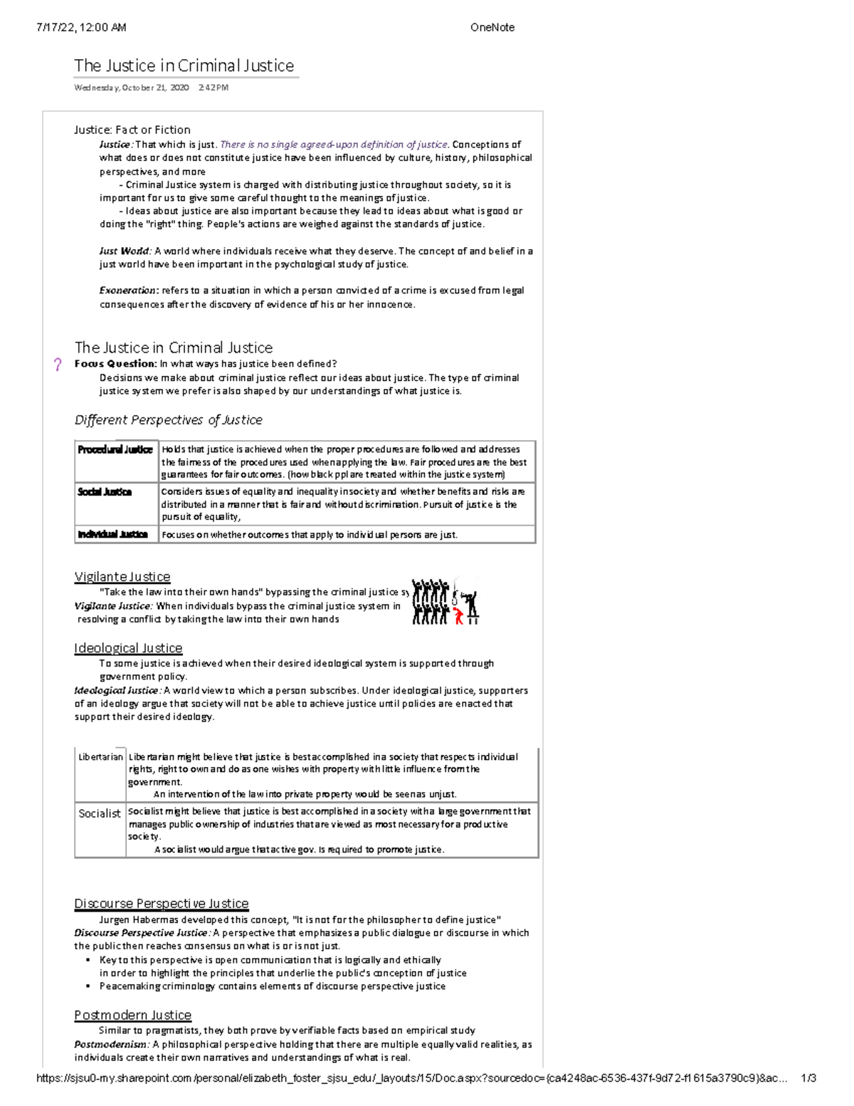Justice Studies ch6 - Lecture Notes and Textbook Summaries for Chapter ...