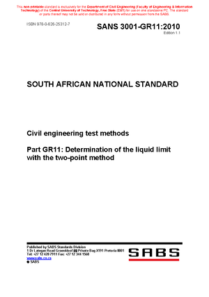 SANS3001-GR20 - NOTES - ISBN 978-0-626-25308- SANS 3001-GR20: Edition 1 ...