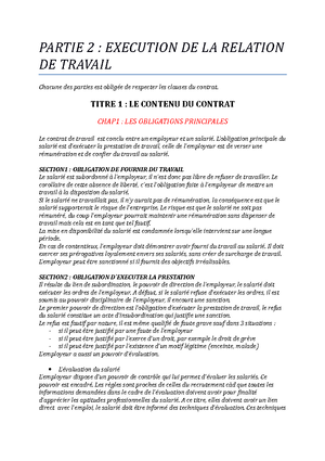 La conclusion du contrat de travail - La notion de contrat de travail ...