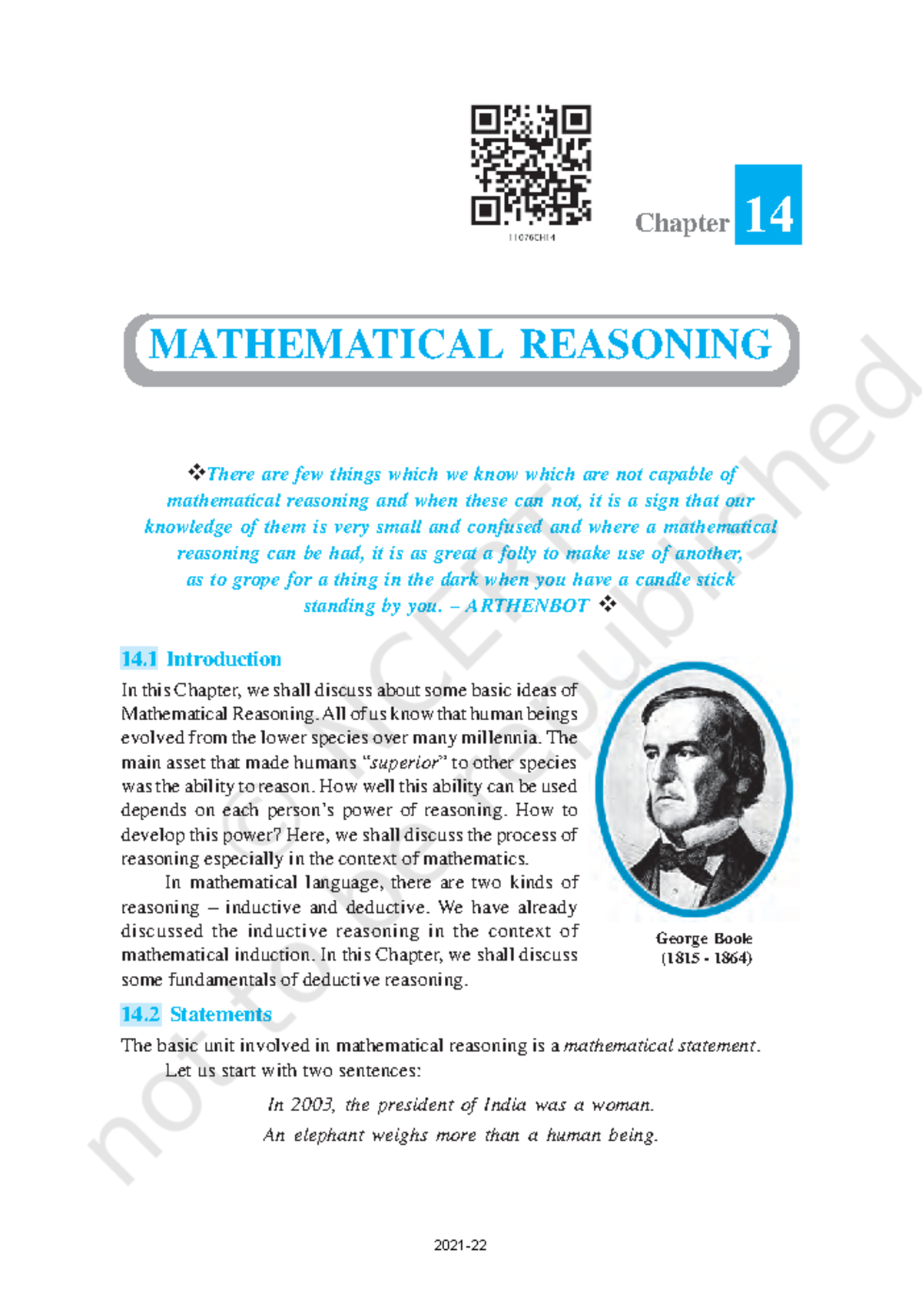 14. Mathematical Reasoning - v There are few things which we know which ...