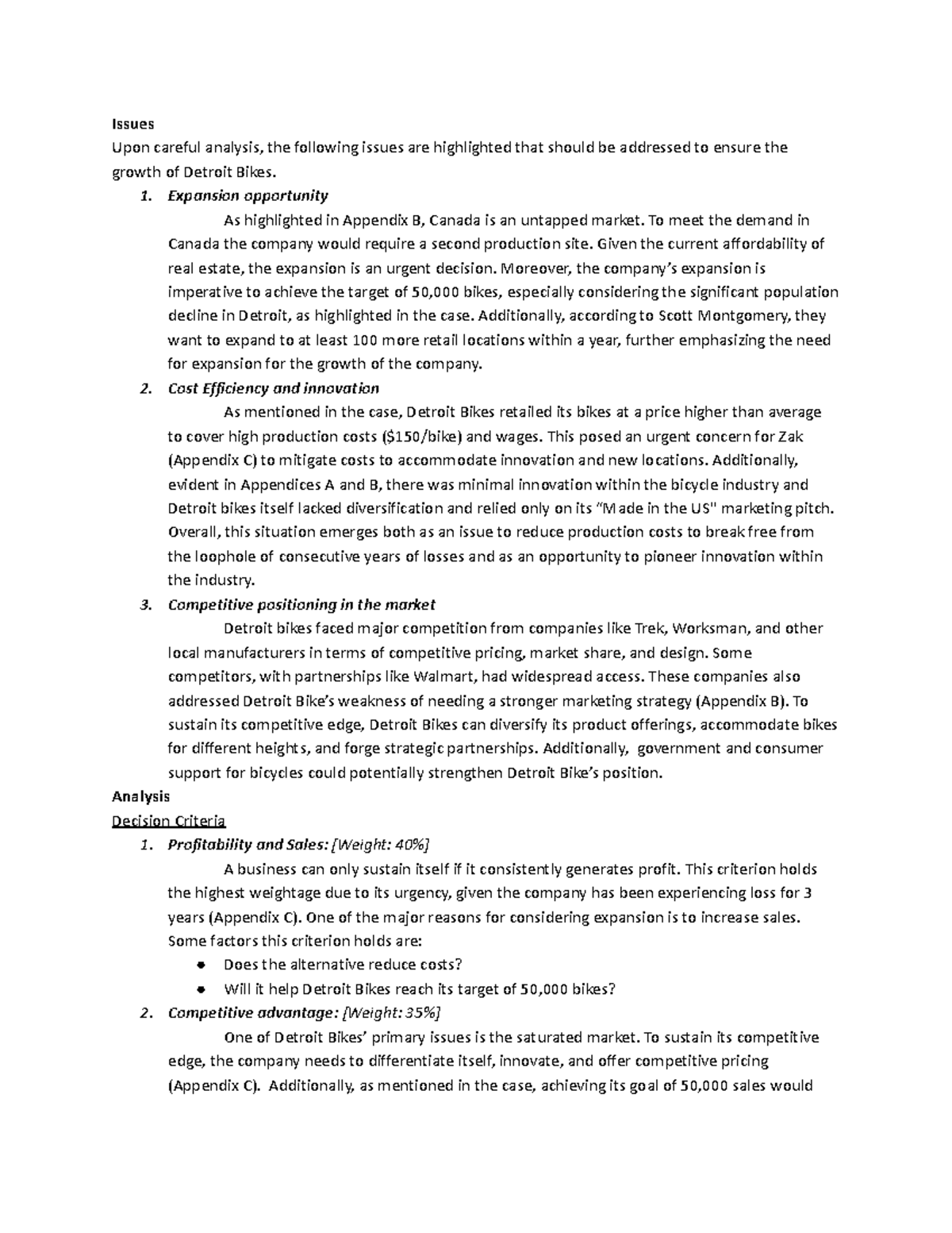 Casememo 3 - case memo 3 - Issues Upon careful analysis, the following ...