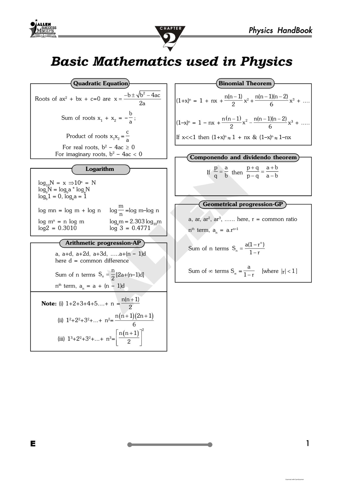 Copy of Success Mantra of Physics - Civil Engineering - Studocu
