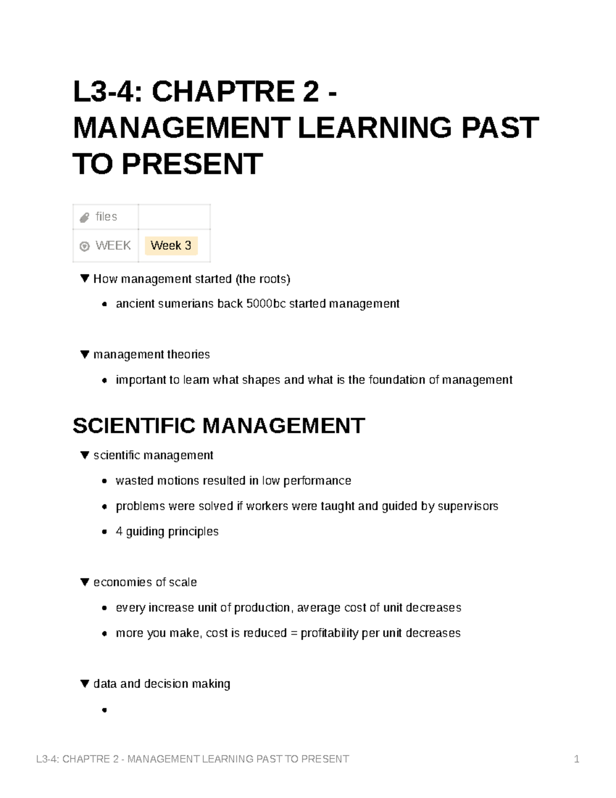 L3-4 Chaptre 2 - Management Learning PAST TO Present - L3-4: CHAPTRE 2 ...