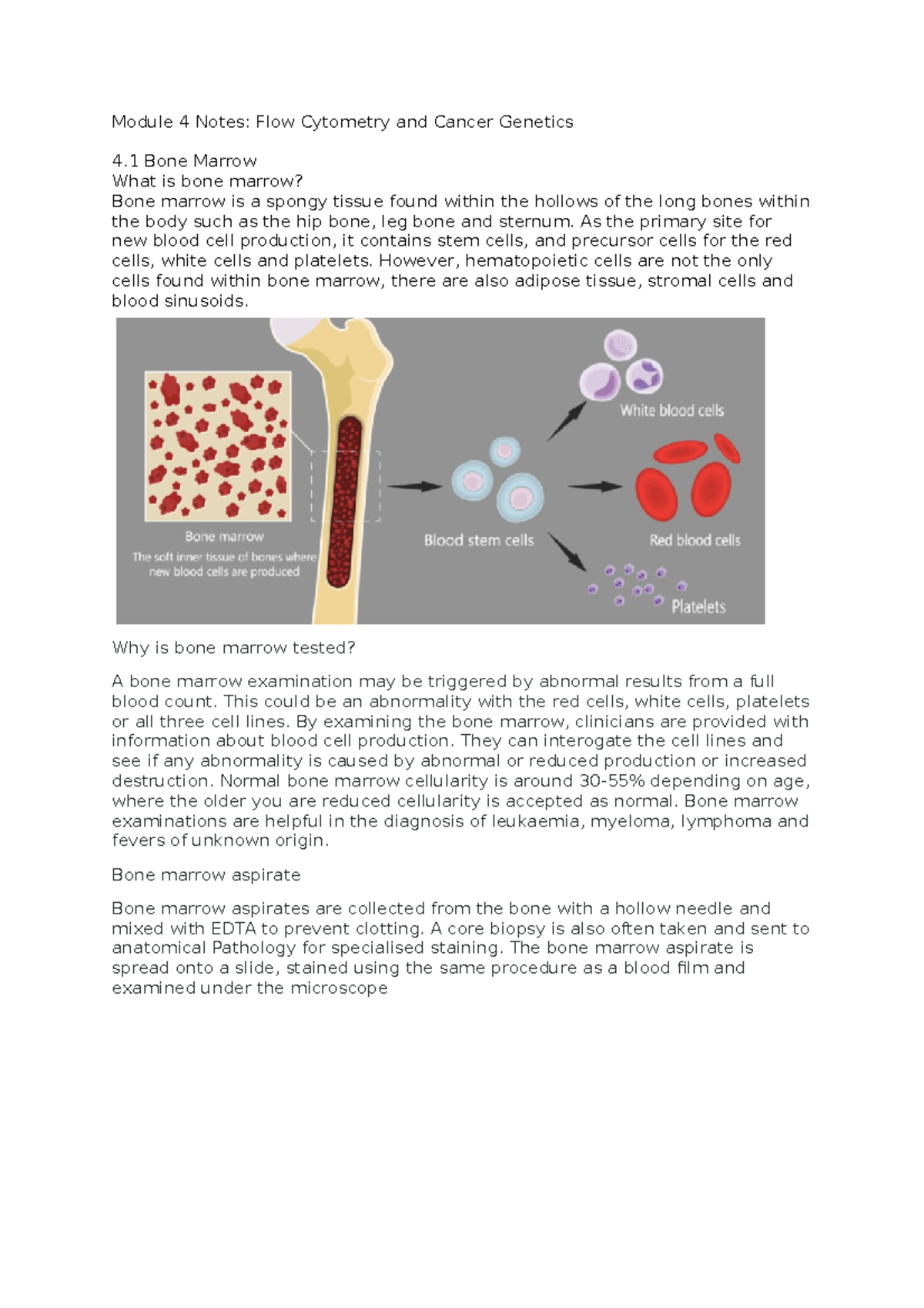 Module 5 Notes: Flow cytometry and Cancer Genetics - Module 4 Notes ...