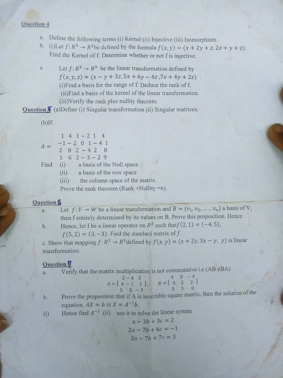 MTS 203 - This is the MTS 203 Final Exam - Linear Algebra - Studocu