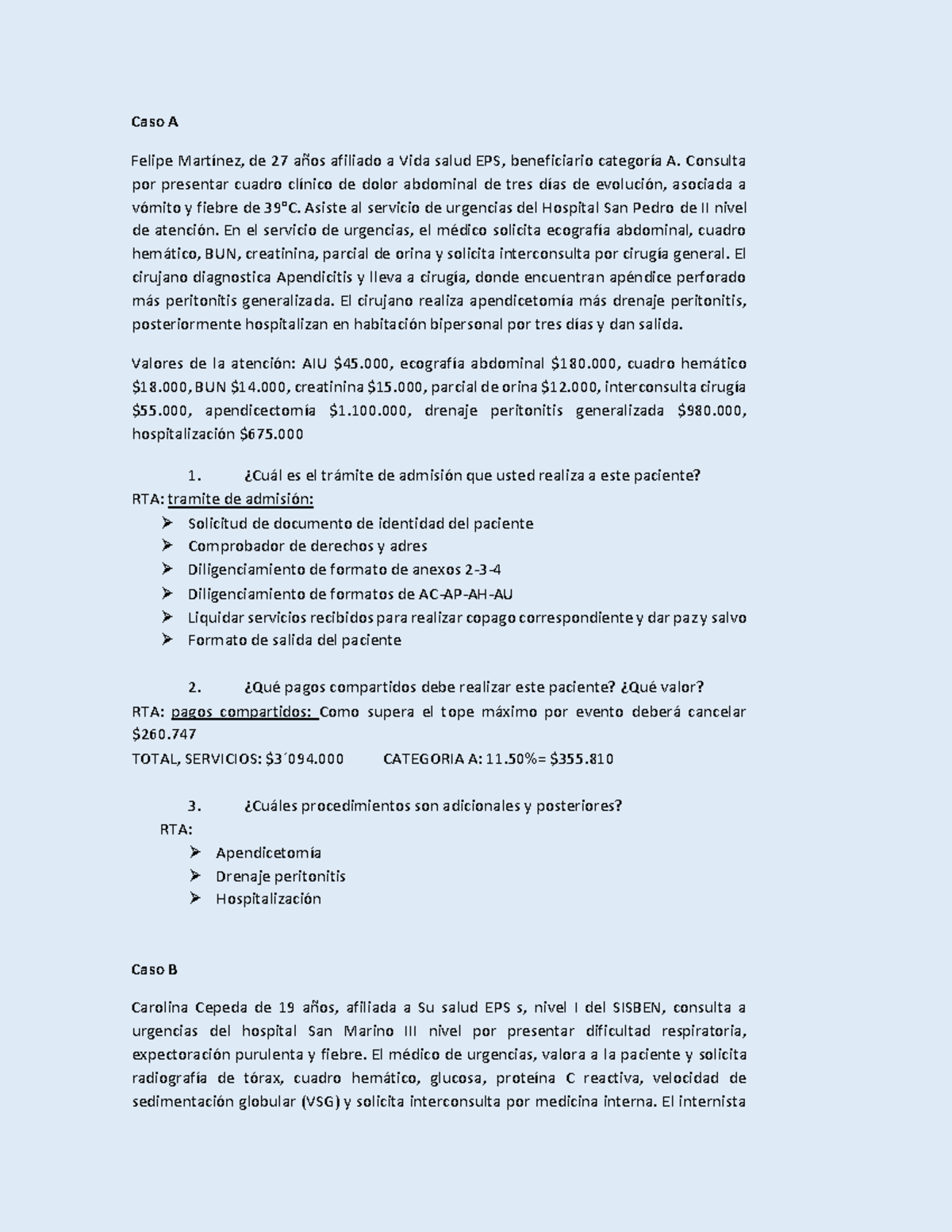 Caso A Guia 5 Respuesta Caso A Felipe Mart nez De 27 A os Afiliado 