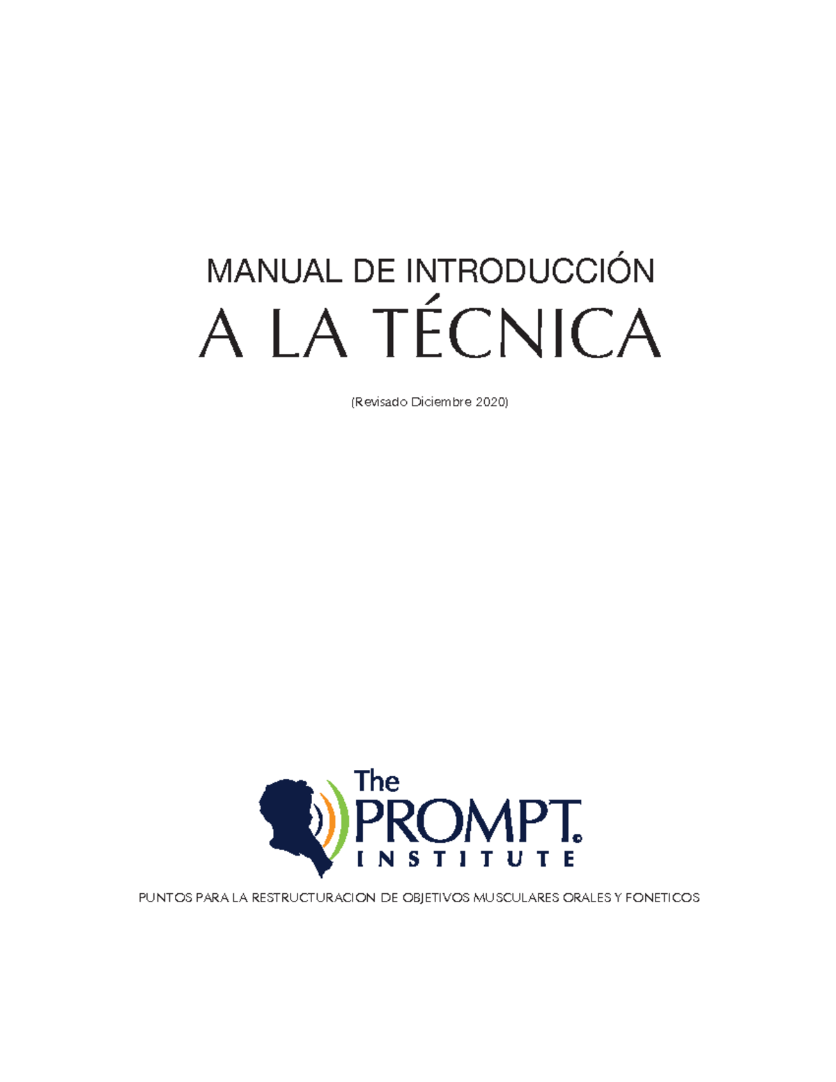 Prompt intro spanish manual - PUNTOS PARA LA RESTRUCTURACION DE ...
