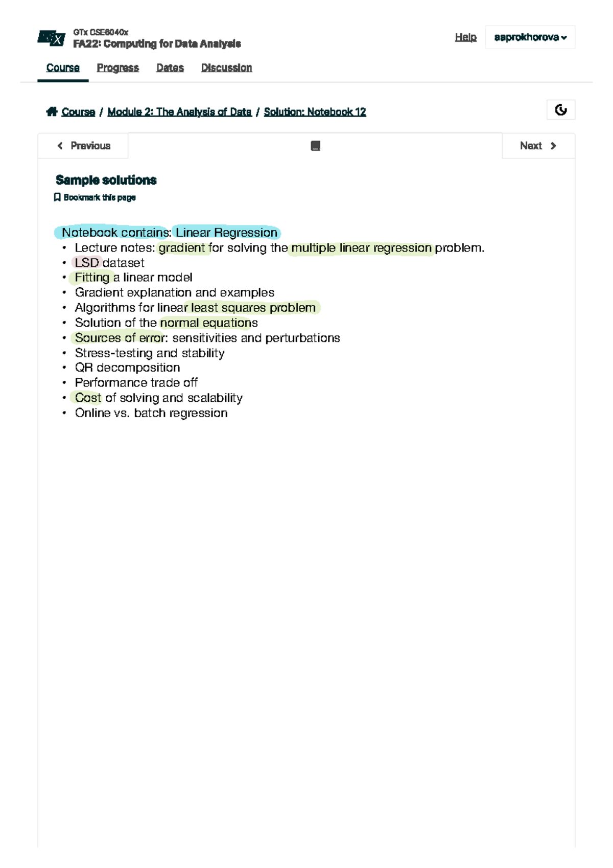 Nb12 Notebook Contains Linear Regression • Lecture Notes Gradient For Solving Notebook