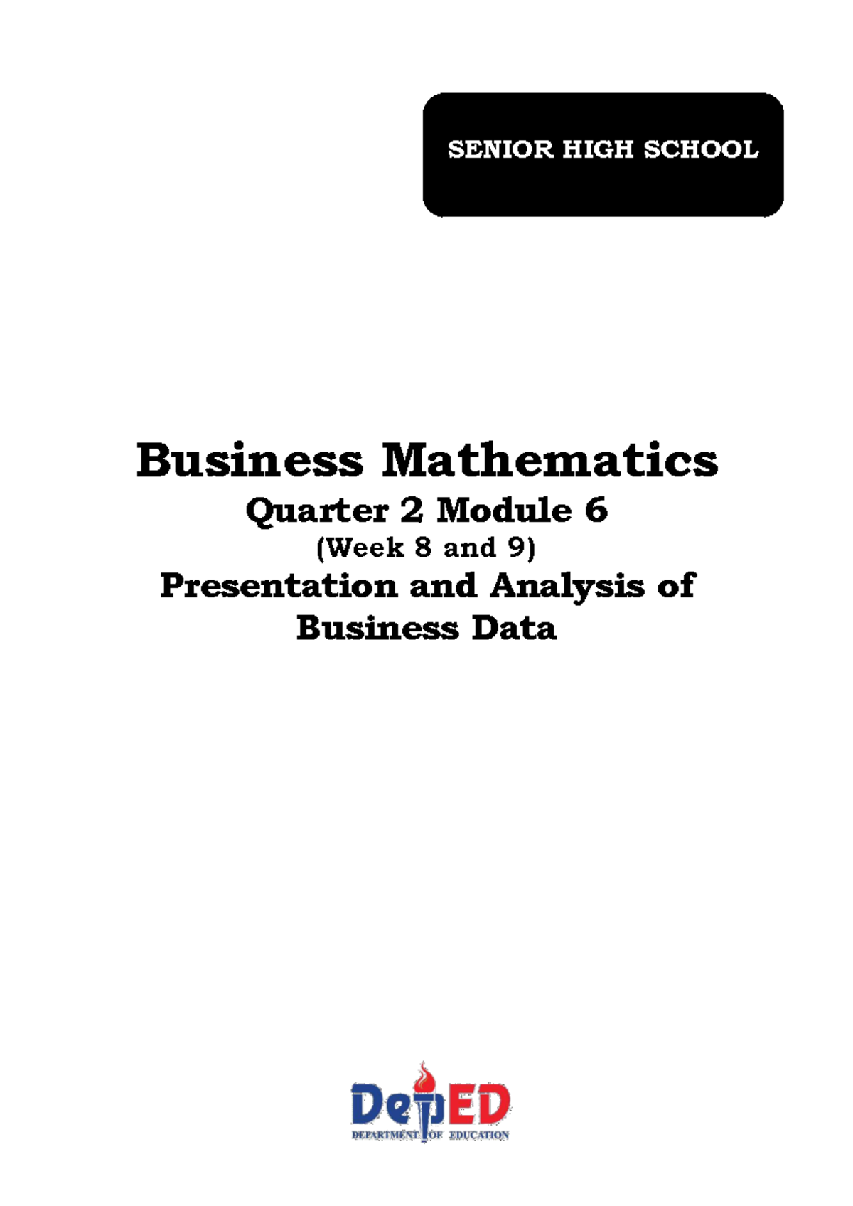 6 Q2 Bus Math - Business Mathematics Module 6 for Second Quarter - i ...