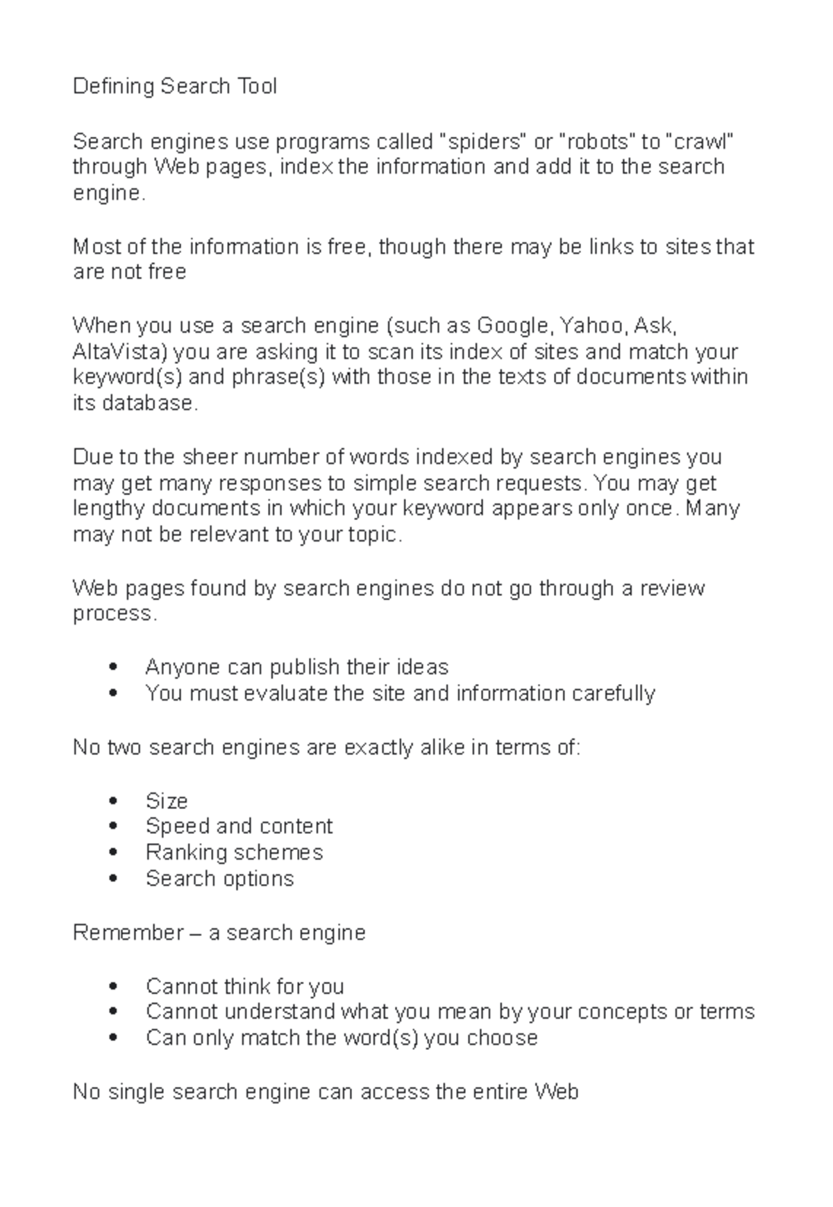 Refine web searches - different ways in searching - Defining Search ...