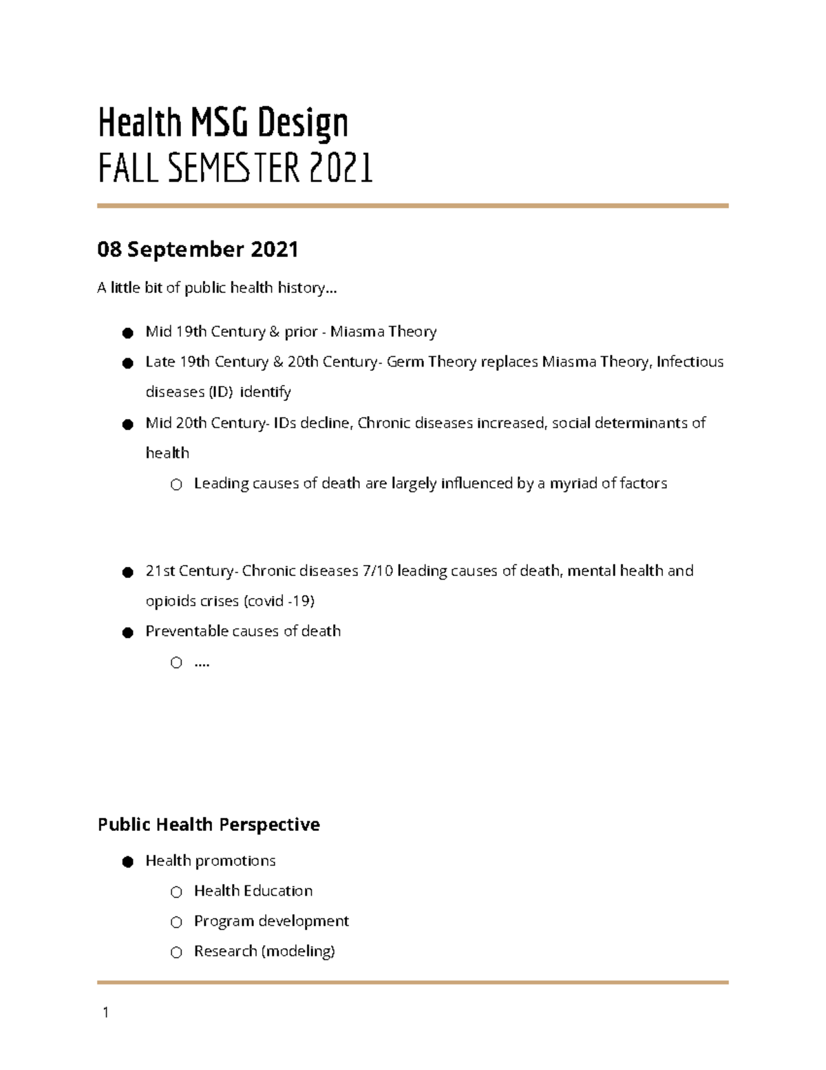 Health Message Design - With Professor Rivera - Health MSG Design FALL ...