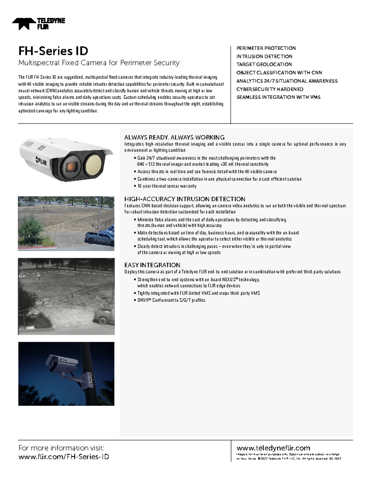 FH-Series ID Datasheet US - For more information visit: flir/FH-Series ...
