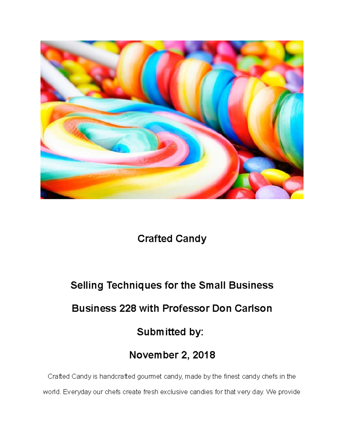 Business - Crafted Candy Selling Techniques for the Small Business ...