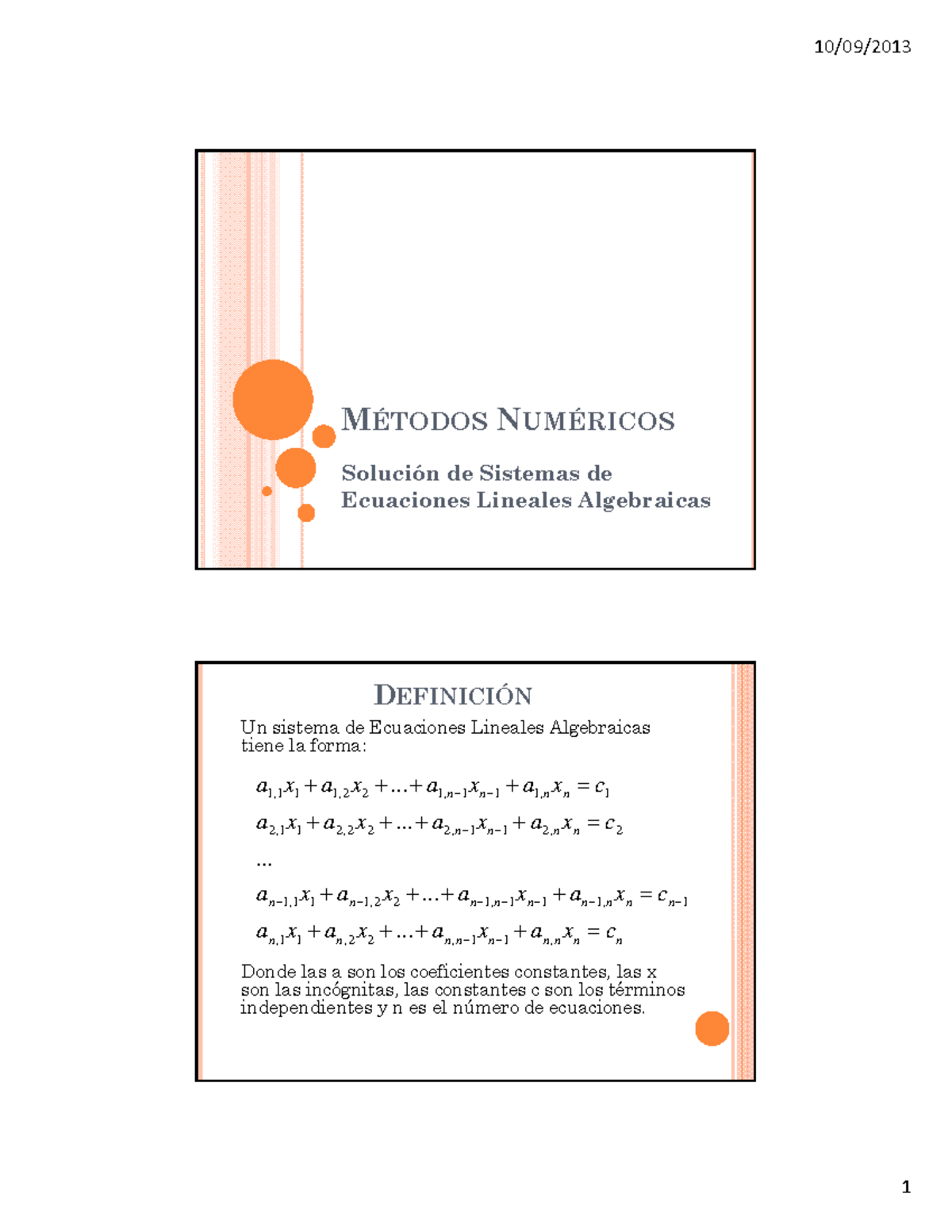 Métodos Numéricos - Solución de Sistemas de Ecuaciones - de Sistemas de ...