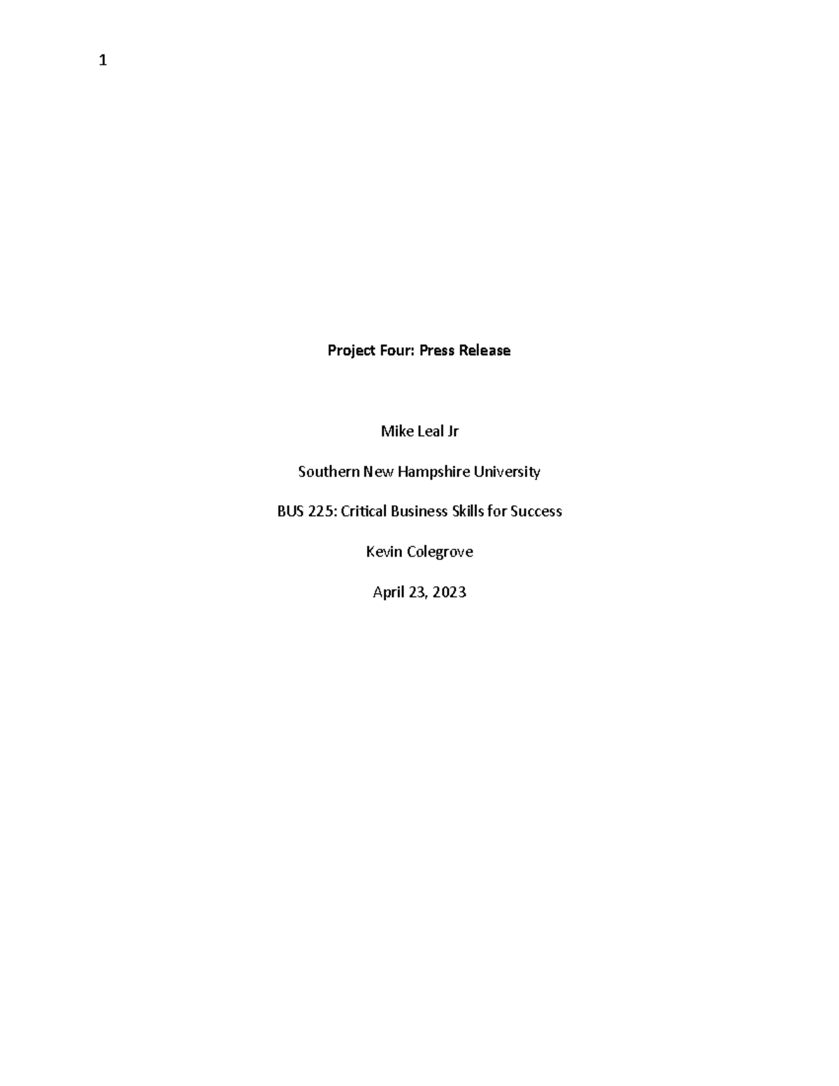 BUS225 Project Four - Assignment - bus225 - SNHU - Studocu
