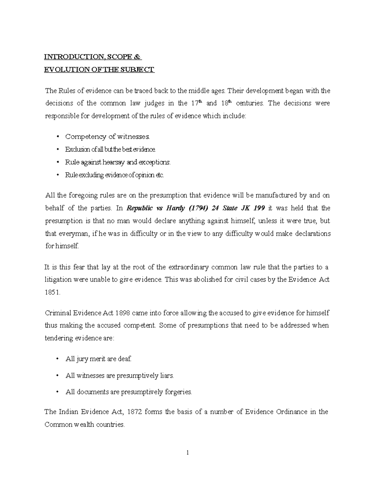 LLB 202 Lesson 1 Lecture Notes - INTRODUCTION, SCOPE & EVOLUTION OF THE ...