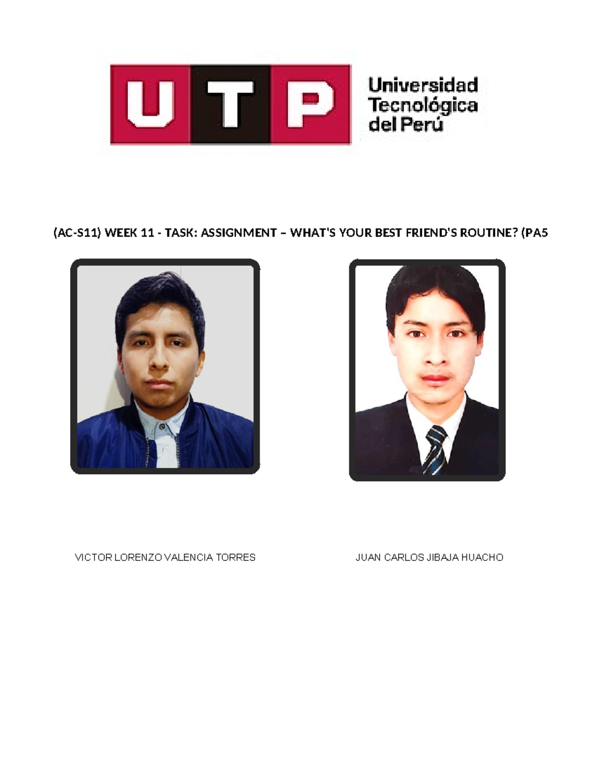 (AC-S11) Week 11 JUAN - bbb - (AC-S11) WEEK 11 - TASK: ASSIGNMENT ...