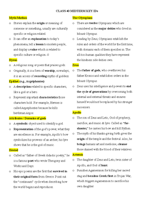 Greek Mythology Study Guide (Midterm and Final) - Midterm Greek Landscape: mountains, sea ...