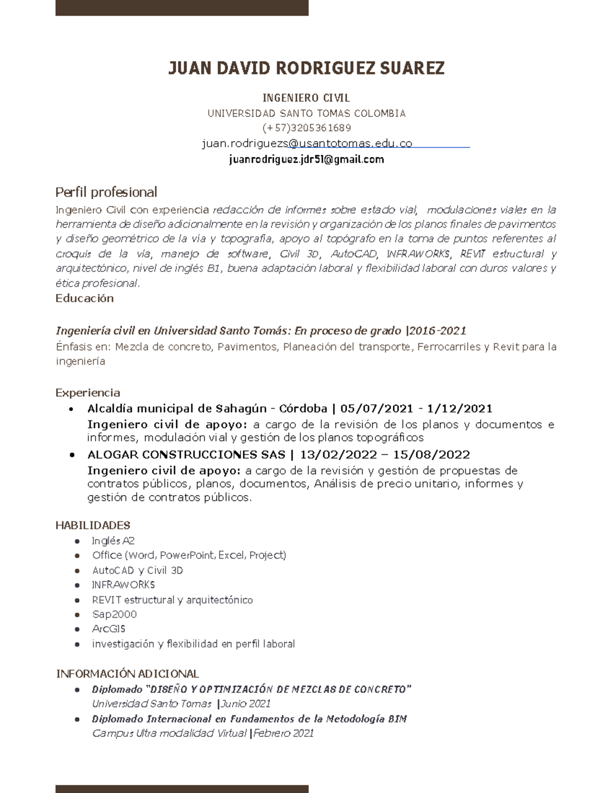 Juanrodriguez - asnhnbcx - JUAN DAVID RODRIGUEZ SUAREZ INGENIERO CIVIL ...