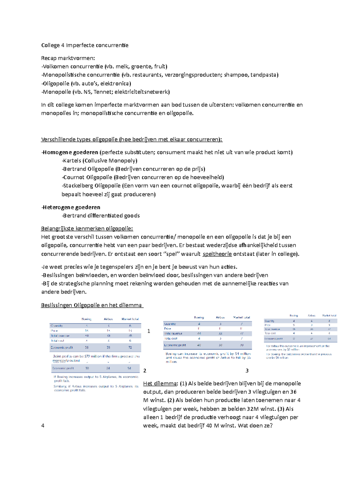 College 4 Imperfecte concurrentie - College 4 Imperfecte concurrentie ...