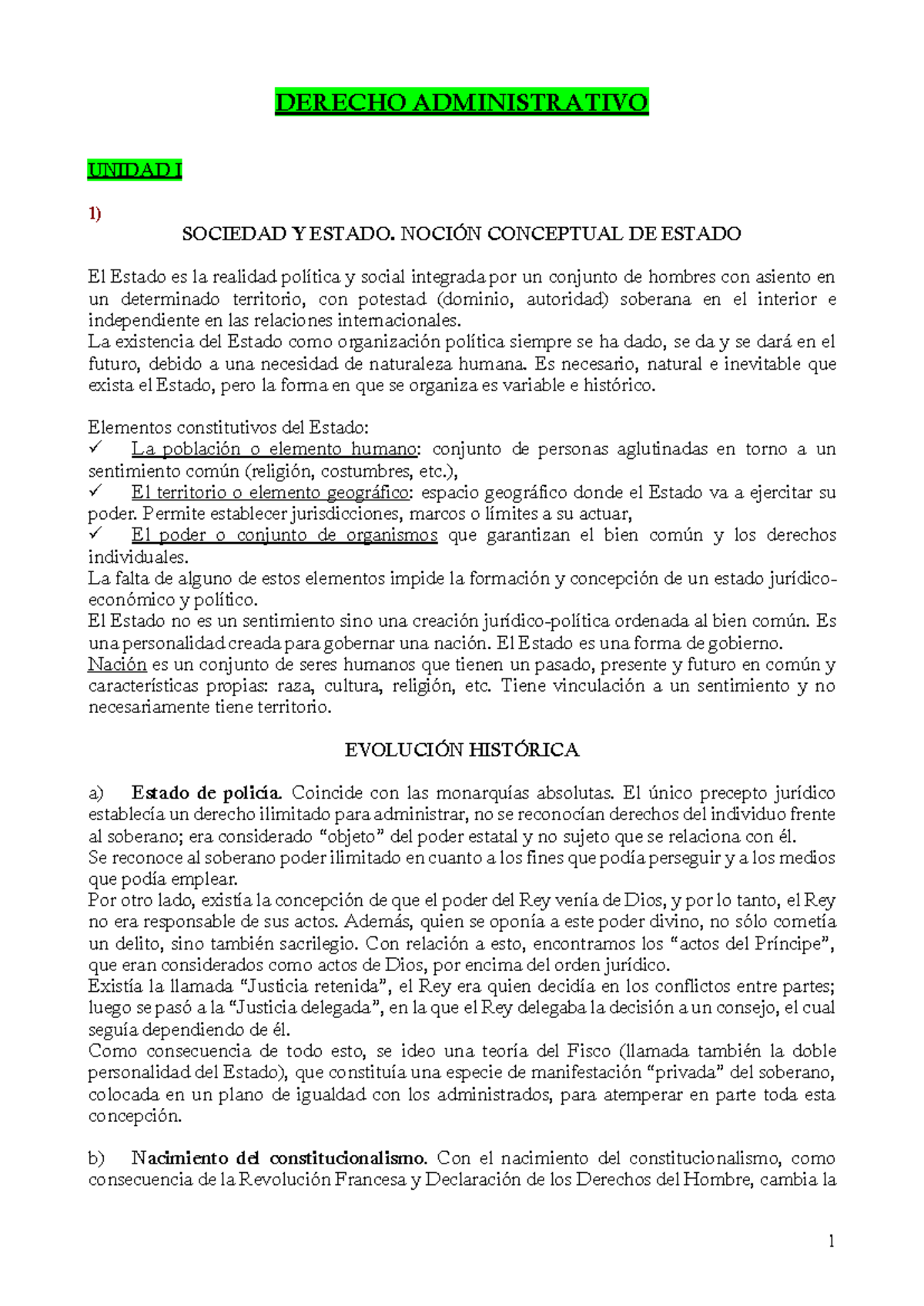 Derecho-Administrativo - DERECHO ADMINISTRATIVO UNIDAD I SOCIEDAD Y ...