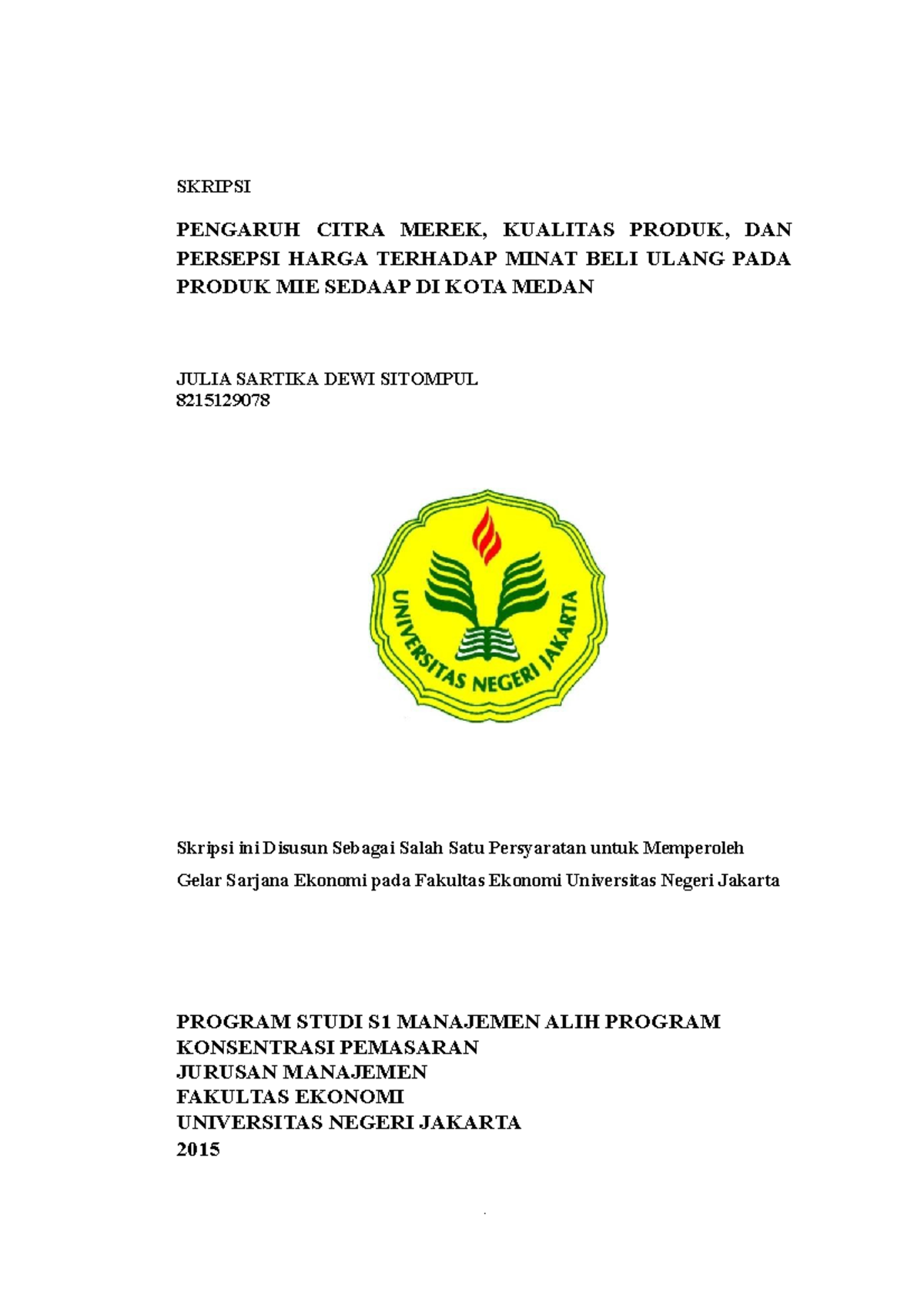 Skripsi FIX pdf-dikonversi - SKRIPSI i 2015 PENGARUH CITRA MEREK ...