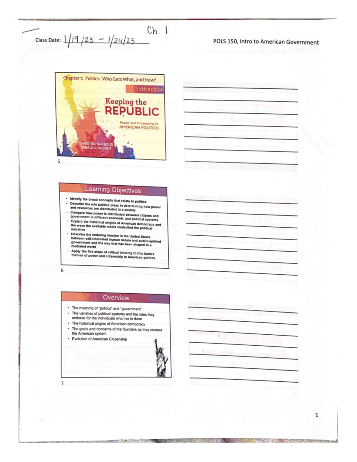 Chapter 1 - powerpoint notes - POLS 150 - Studocu